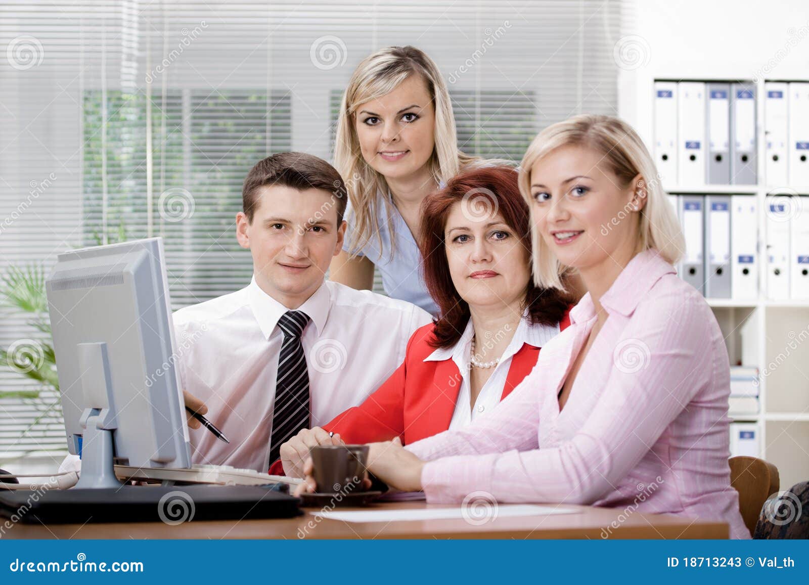 Office team stock image. Image of people, woman, service - 18713243