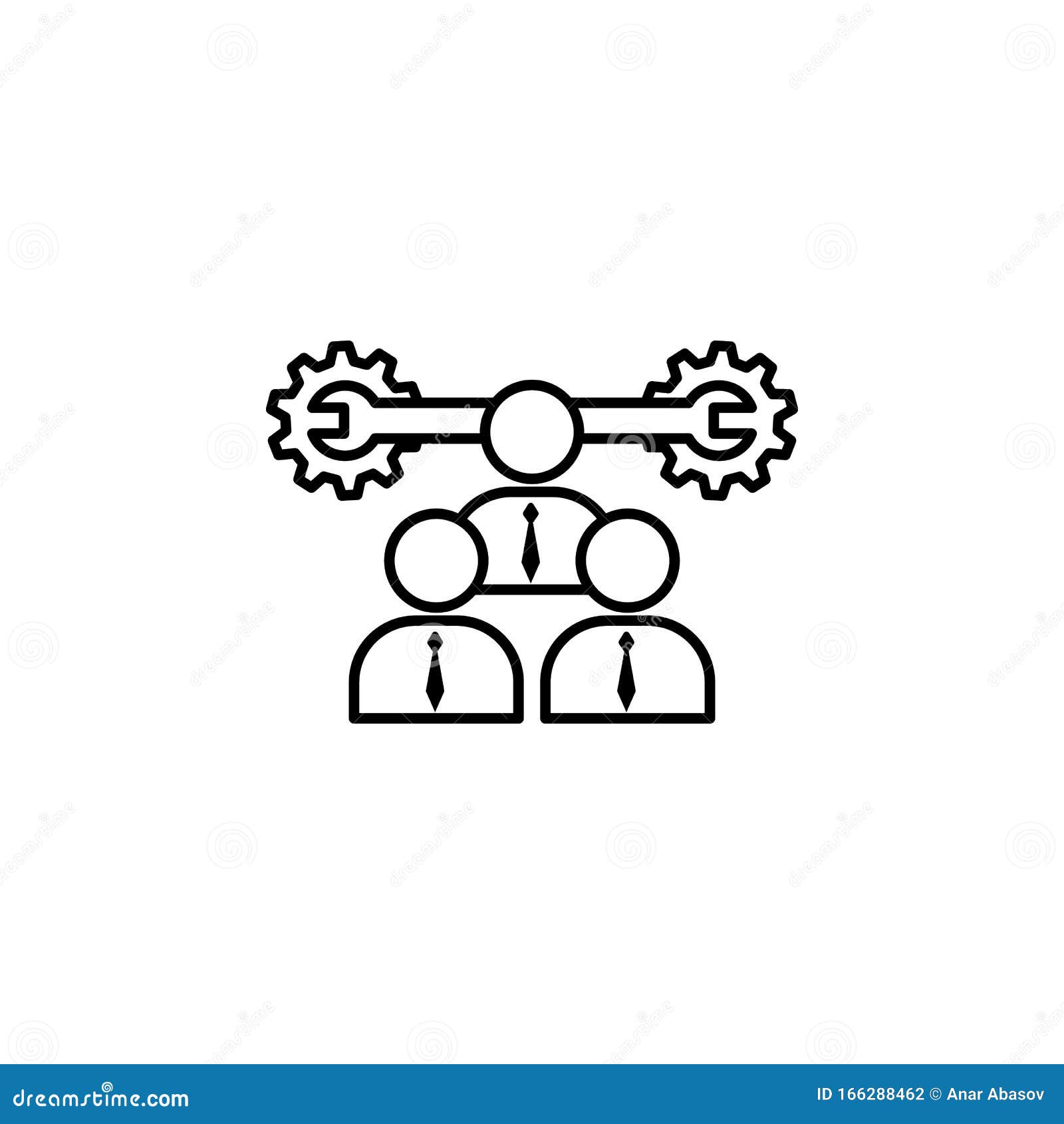 Office, Team, Gear Icon. Element of Teamwork for Mobile Concept and Web ...