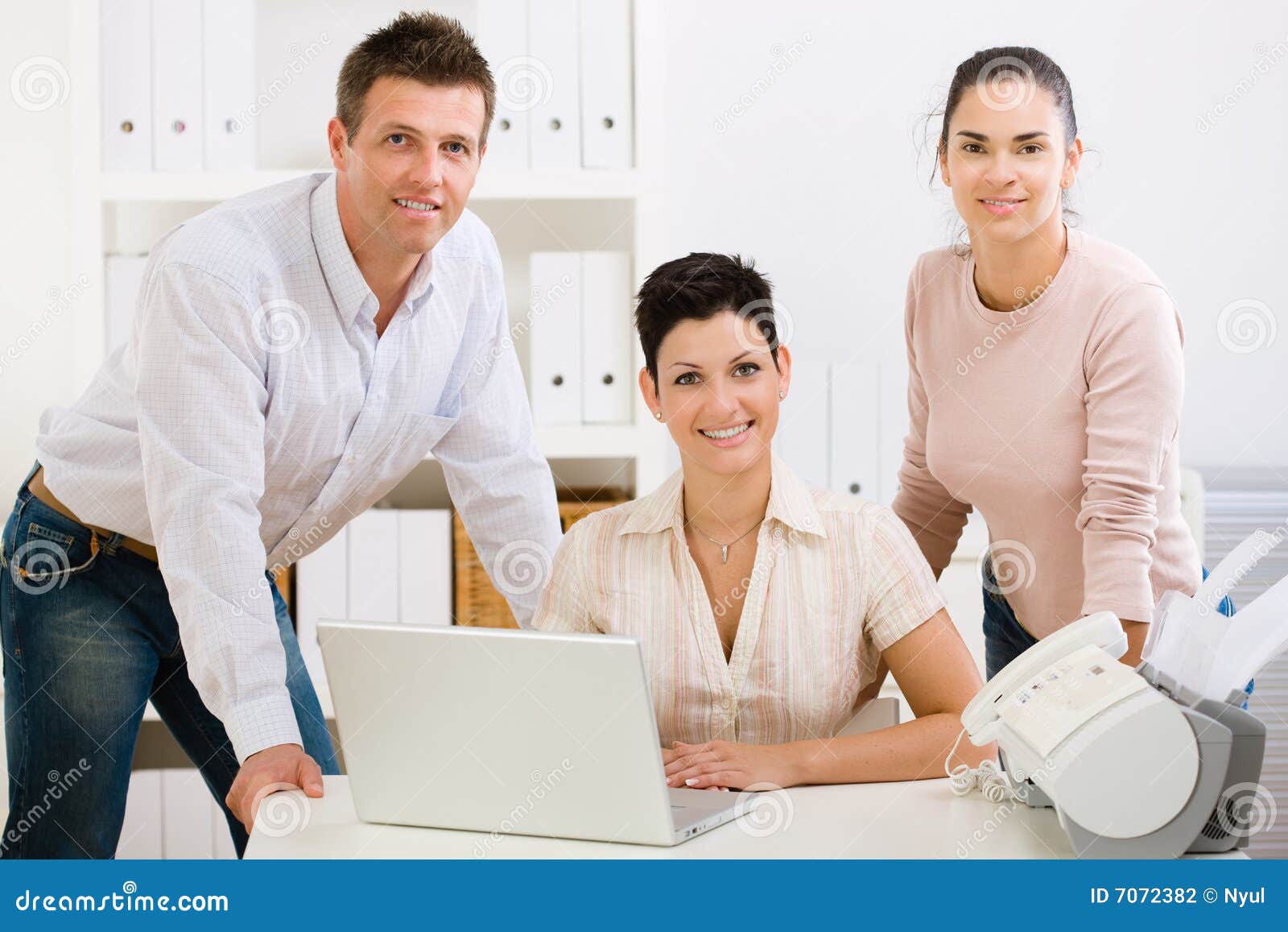 Office team smiling stock photo. Image of businessperson - 7072382