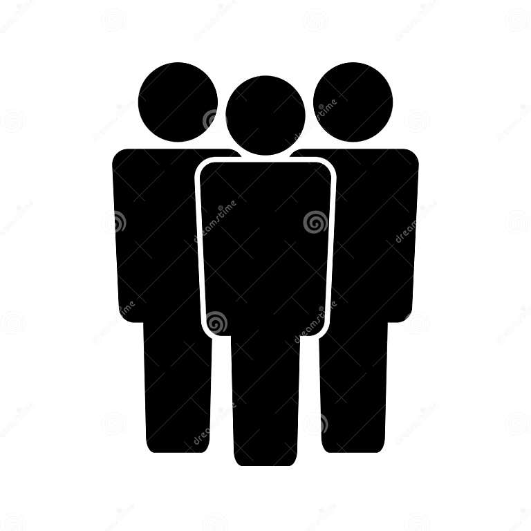 Office Team Work Black and White Logo Stock Vector - Illustration of ...