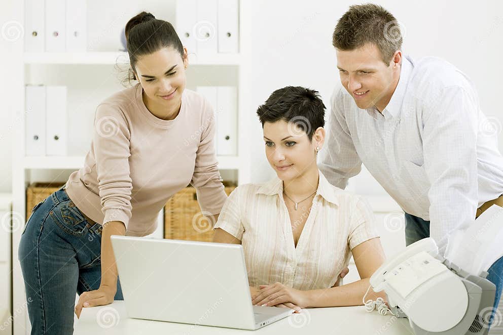 Office team working stock photo. Image of businesswoman - 6878602