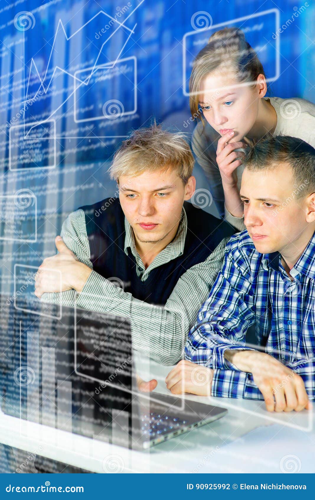 Office teamwork concept stock photo. Image of programmer - 90925992