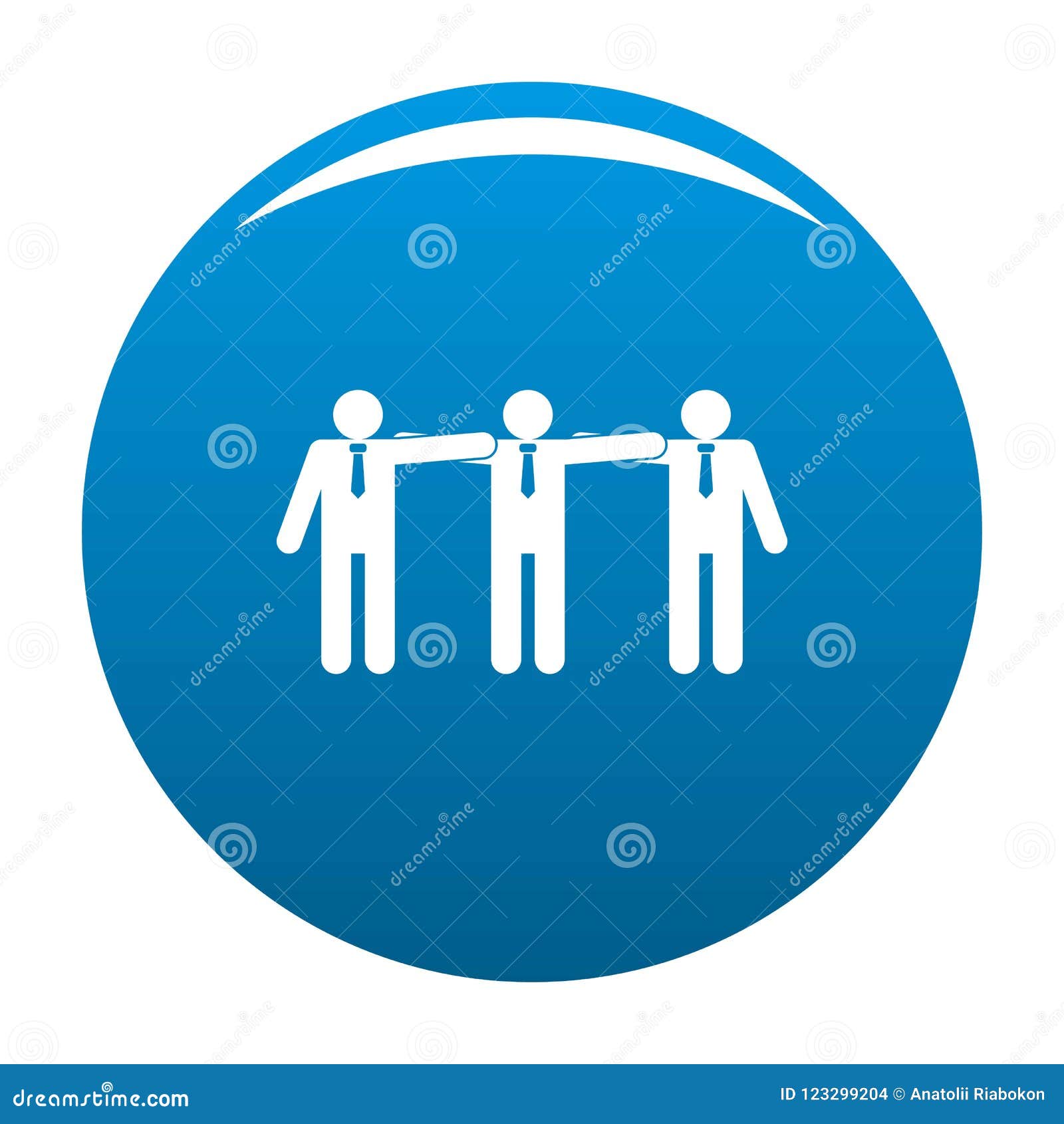 Office teamwork icon blue stock illustration. Illustration of employee ...