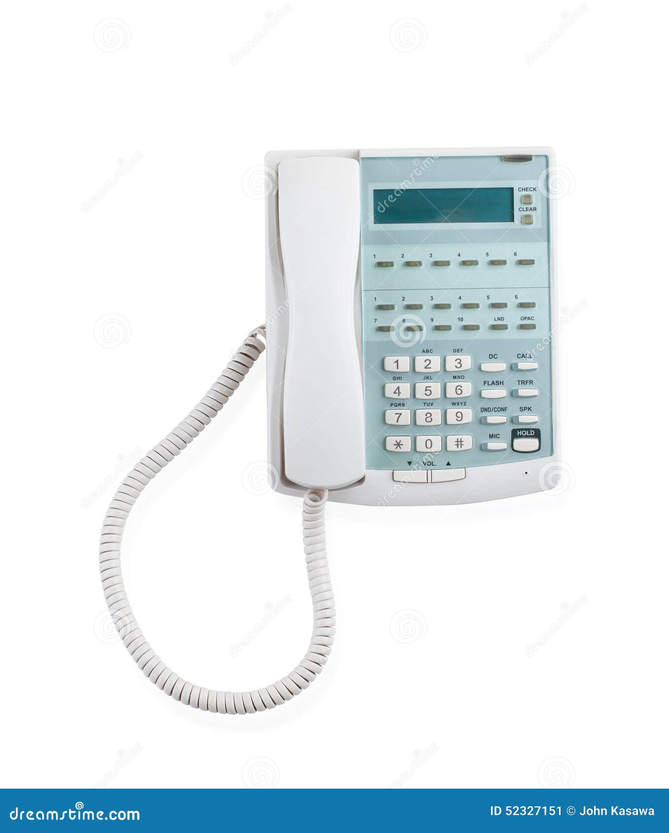 Office Telephone in Top View Isolated Stock Image - Image of isolated ...