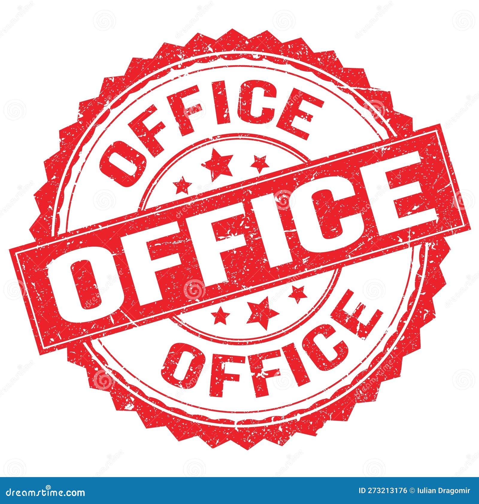 OFFICE Text on Red Round Stamp Sign Stock Illustration - Illustration ...