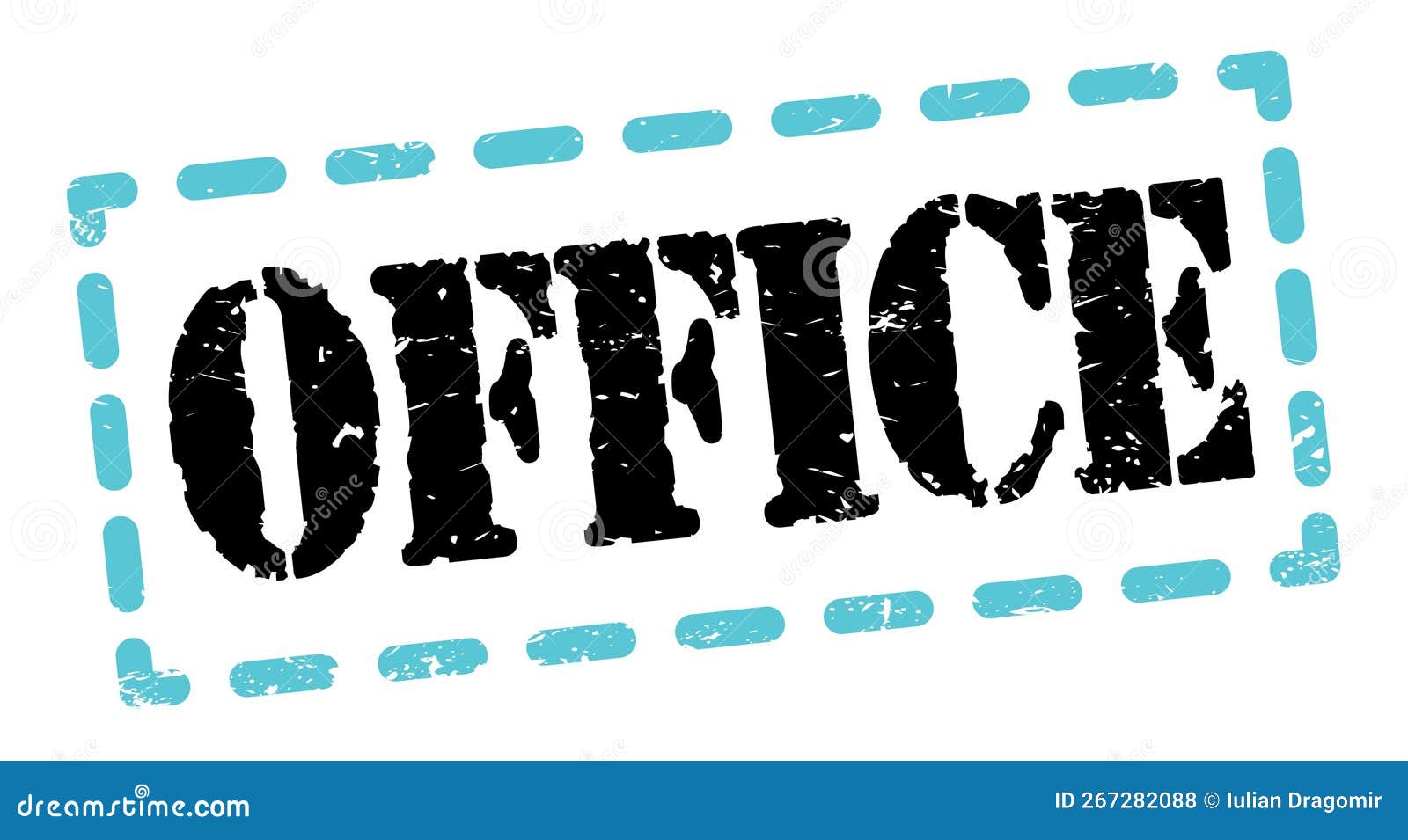OFFICE Text Written on Blue-black Stamp Sign Stock Illustration ...
