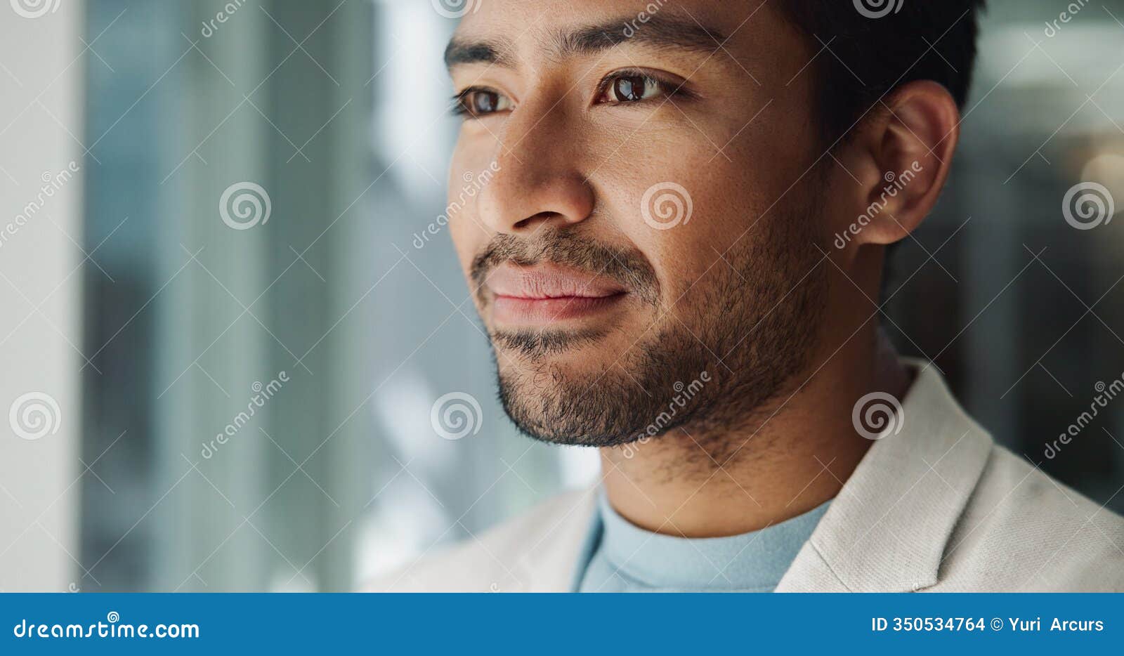 Office, Thinking or Proud Asian Man with Ideas, Challenge or Future ...