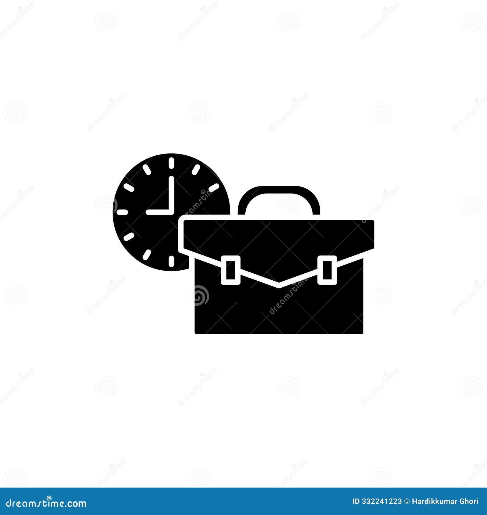 Office Time Icon Set. Workday Sign. Employee Working Hours Vector ...
