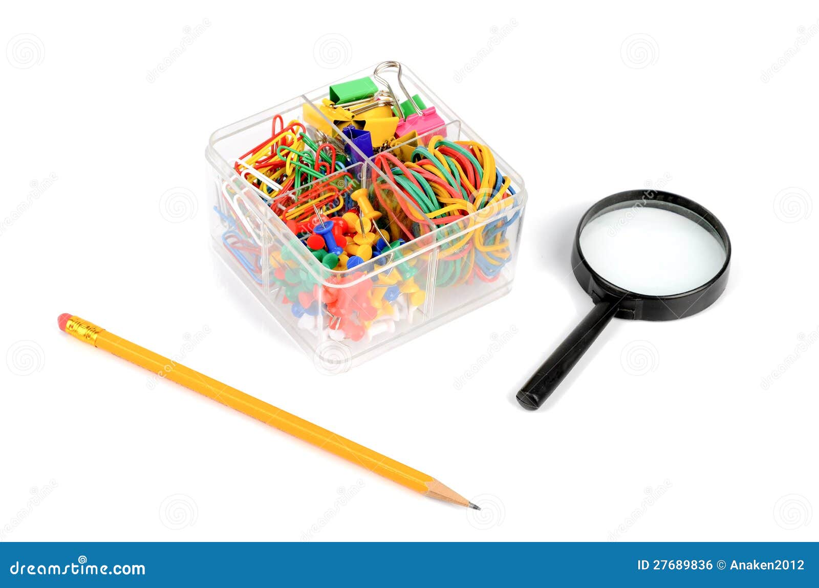 Office tool stock photo. Image of items, magnifier, assortment - 27689836