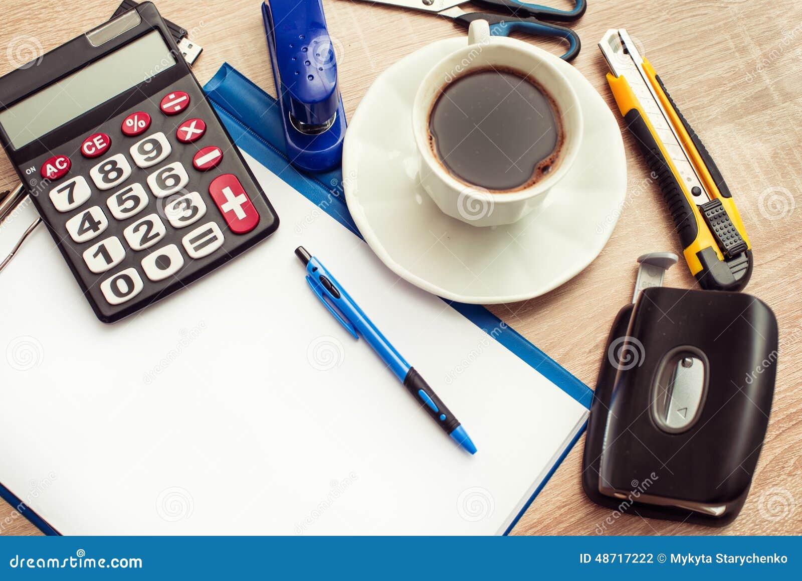 Office Tools and Coffee Cup Stock Photo - Image of high, contemporary ...