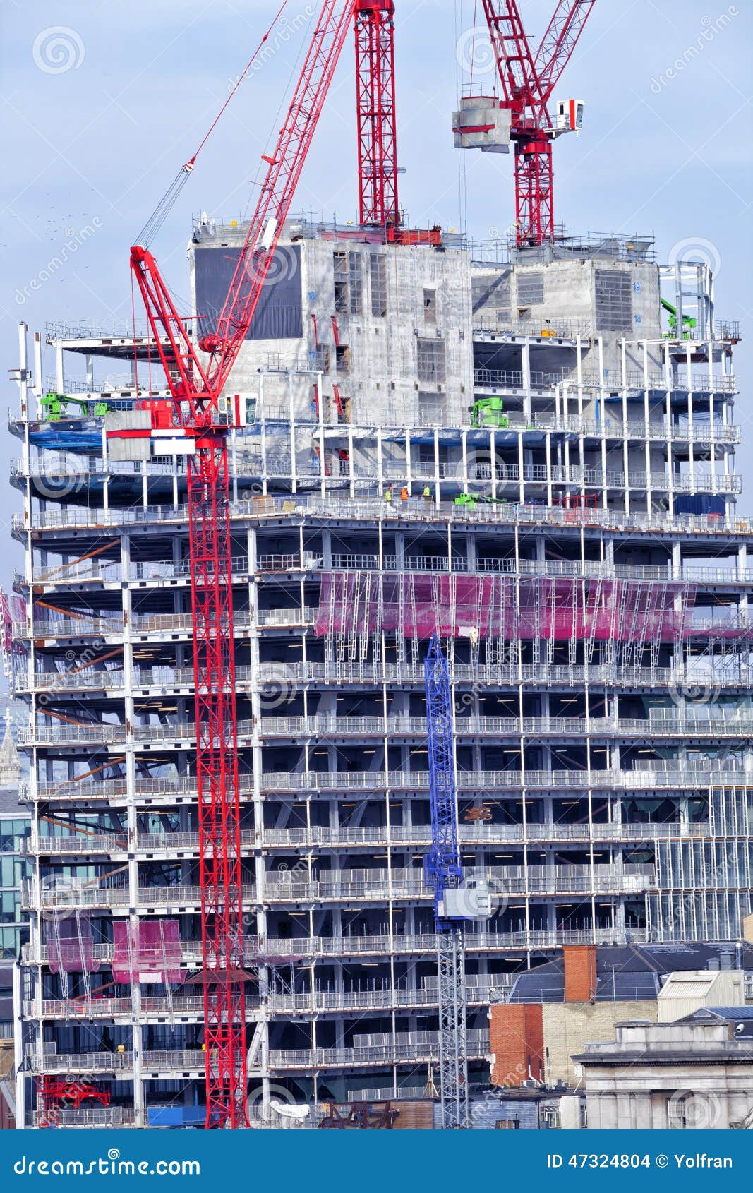 Office Tower Being Built in Central London Stock Photo - Image of green ...