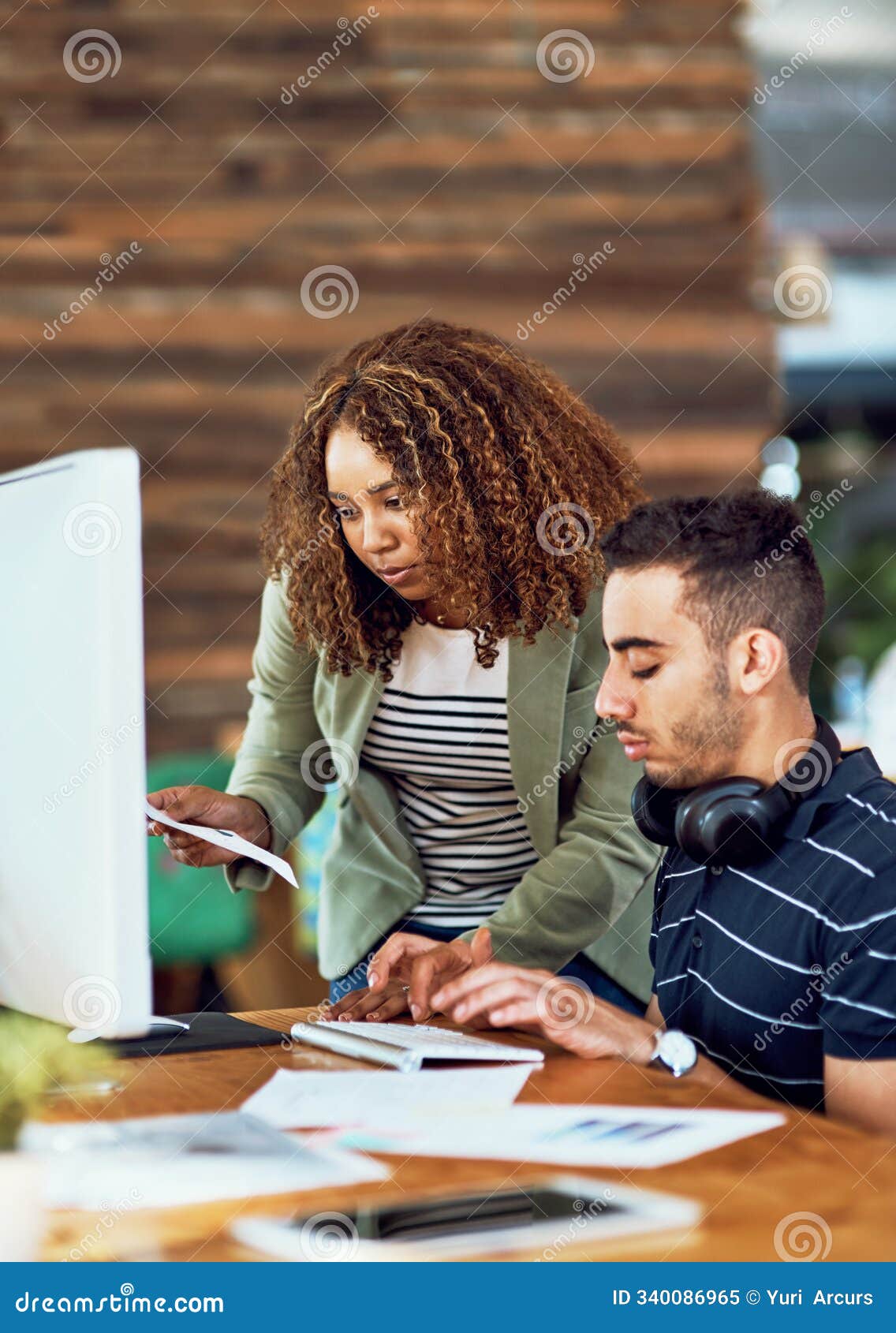 Office, Training and People with Discussion by Computer for Information ...