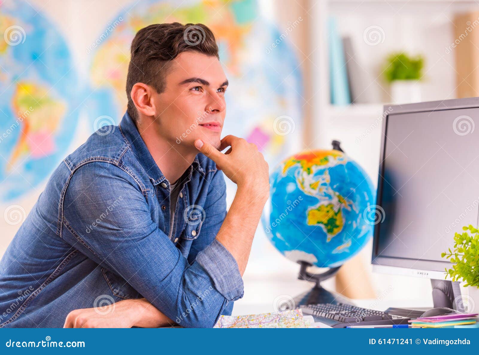 Office Travel Agency stock image. Image of agent, global - 61471241