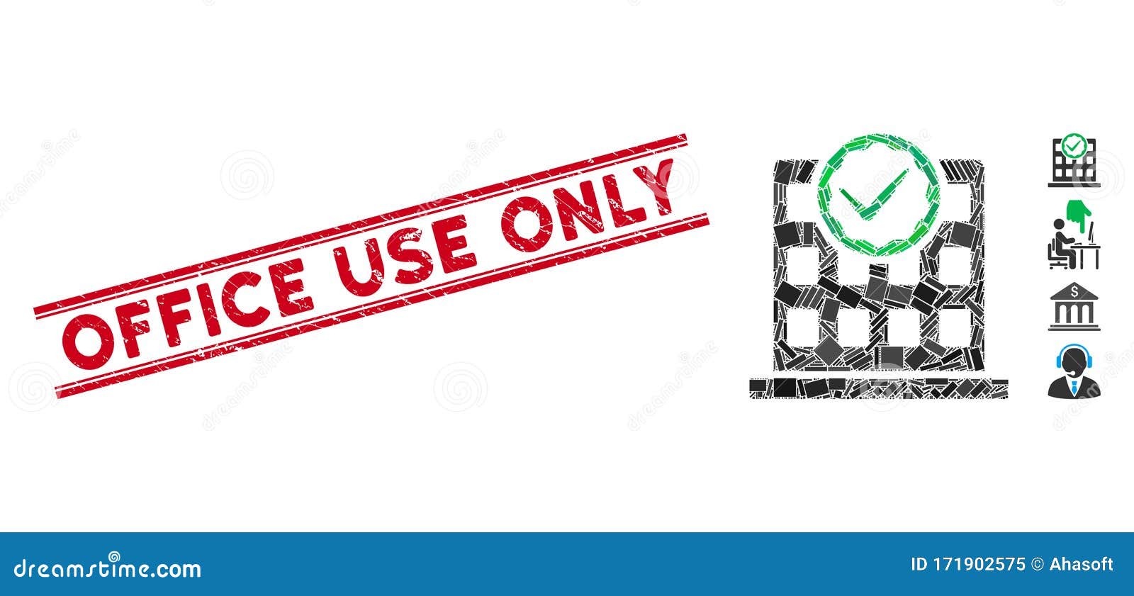 Office Use only Mosaic and Distress Office Use only Stamp Seal with ...