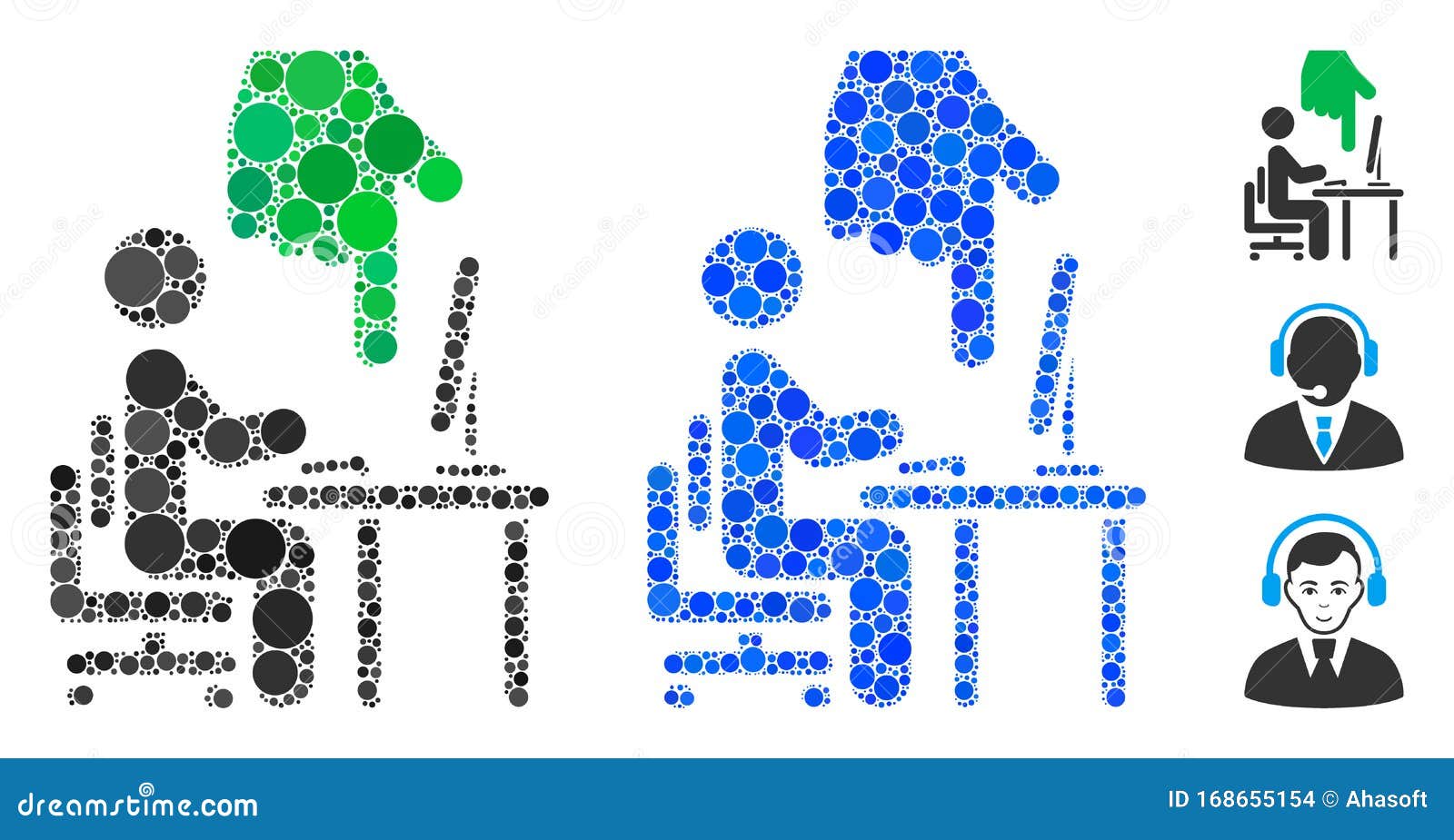 Office Use Composition Icon of Round Dots Stock Vector - Illustration ...