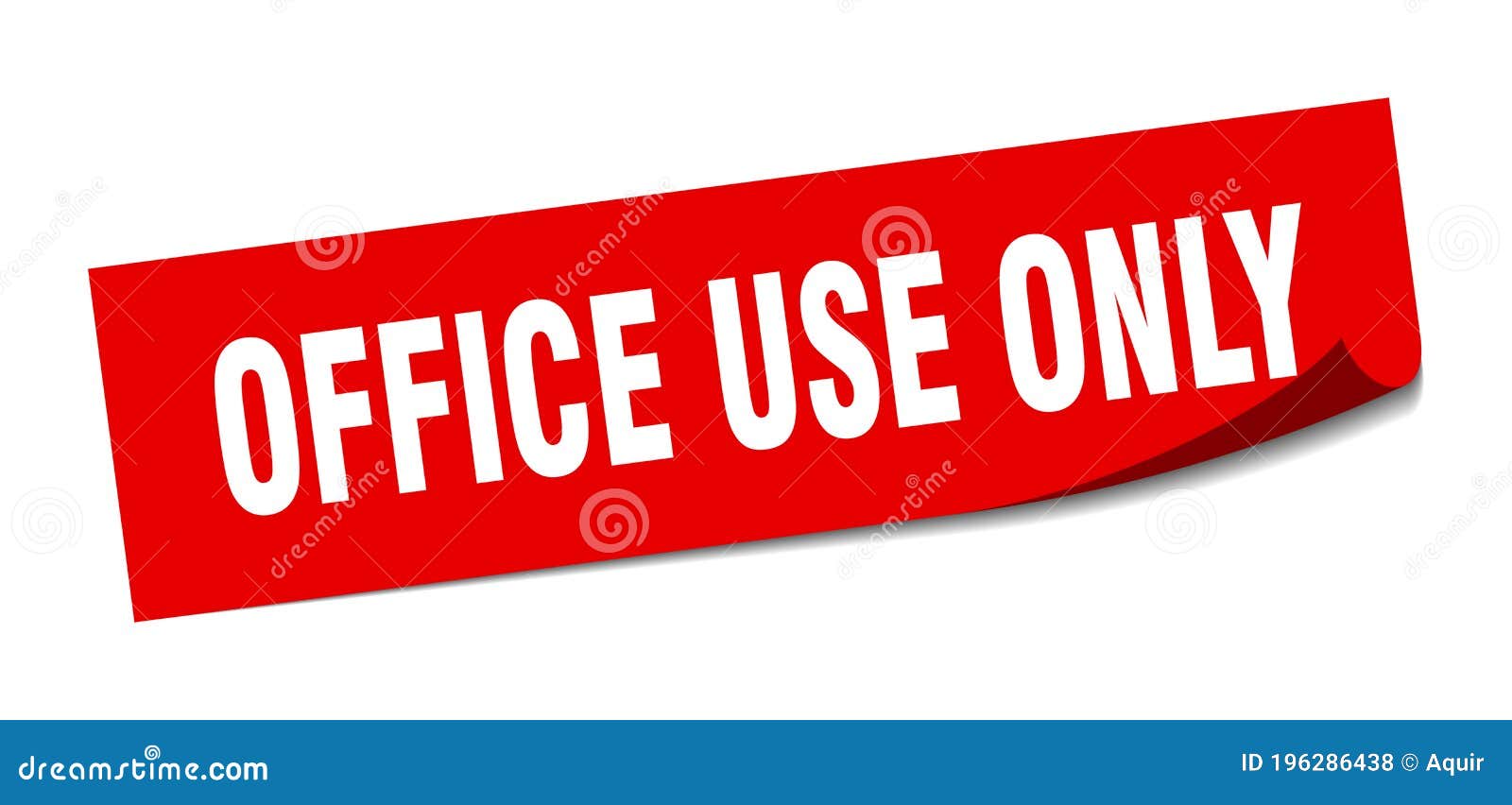 Office Use only Sticker. Square Isolated Label Sign. Peeler Stock ...