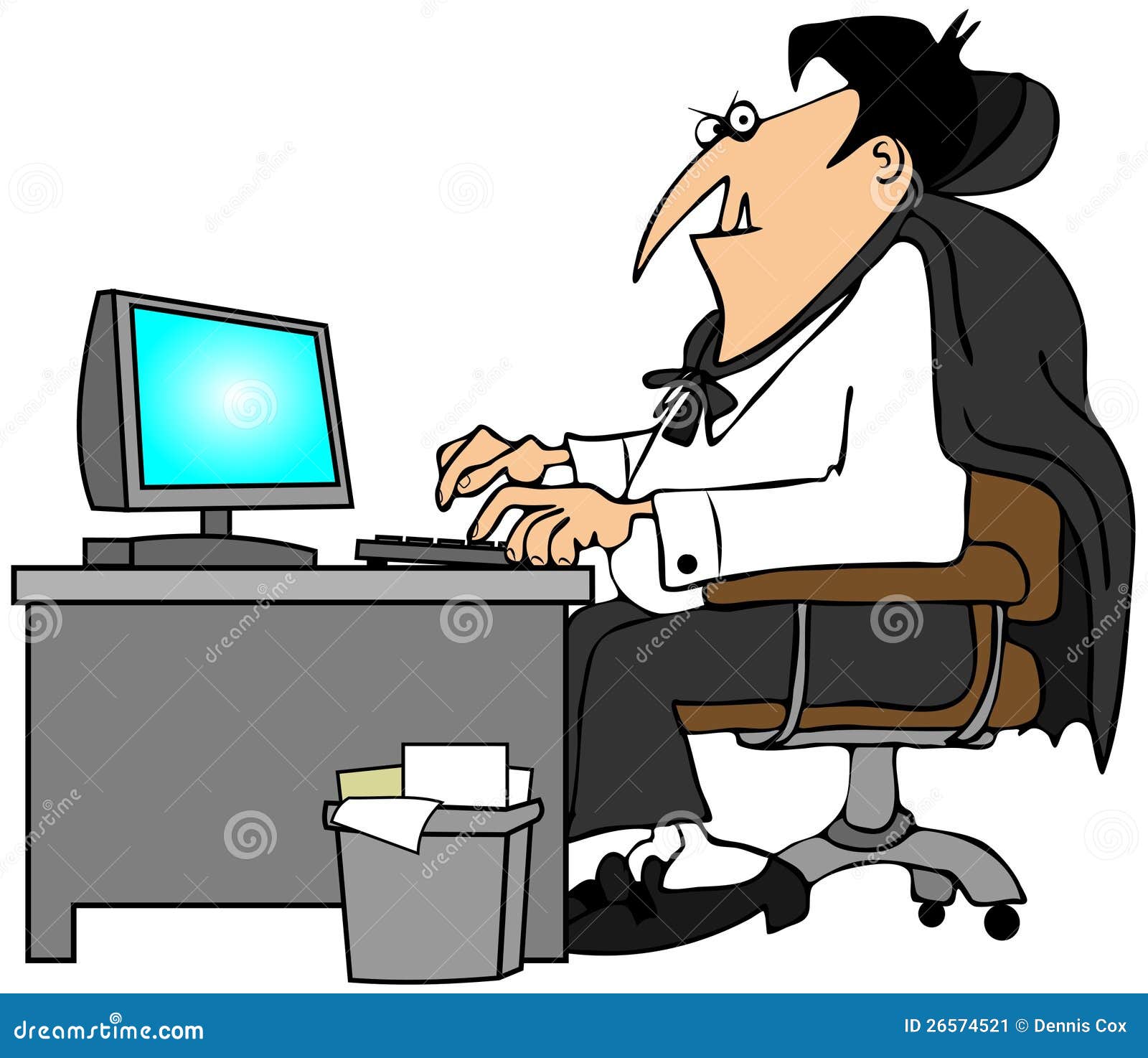 Office vampire stock illustration. Illustration of cape - 26574521