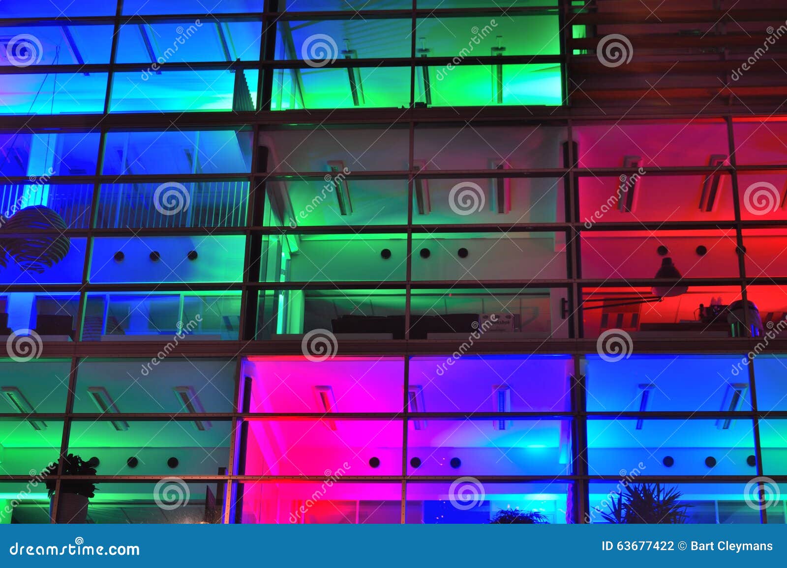 Office with Various Colour Themes Stock Photo - Image of windows ...