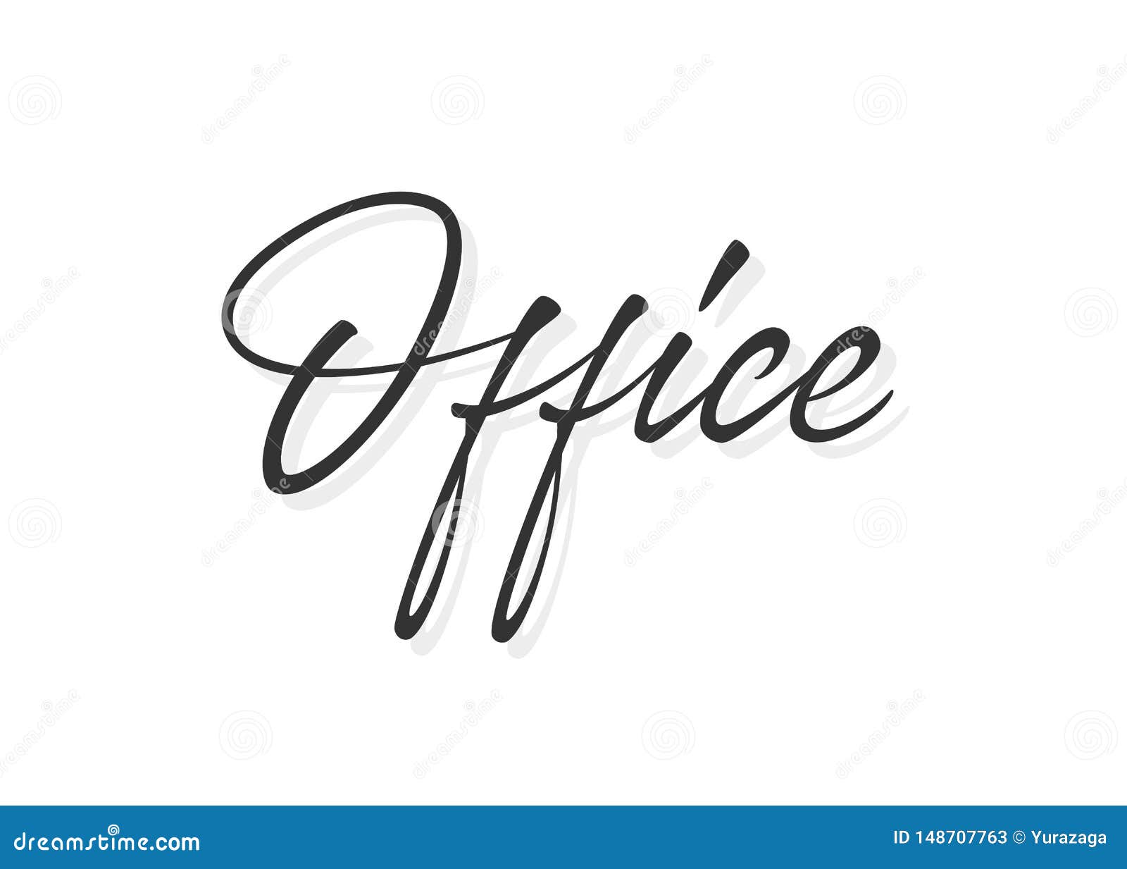 Office vector lettering stock vector. Illustration of drawn - 148707763
