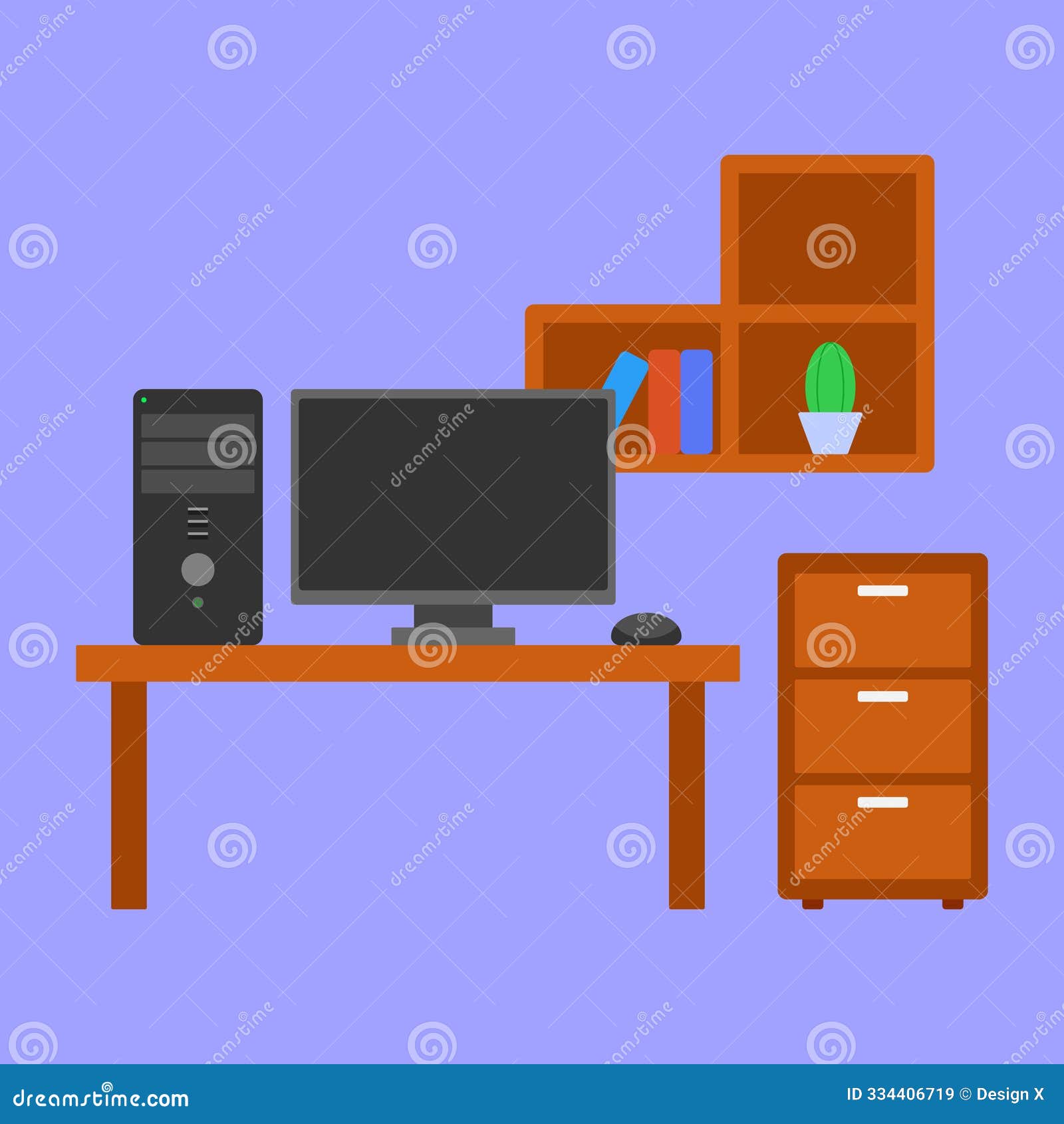 Office Vector. Office Room Set Vector Stock Vector - Illustration of ...