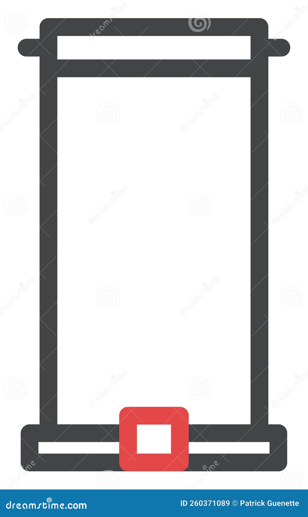 Office waste bin, icon stock vector. Illustration of basket - 260371089