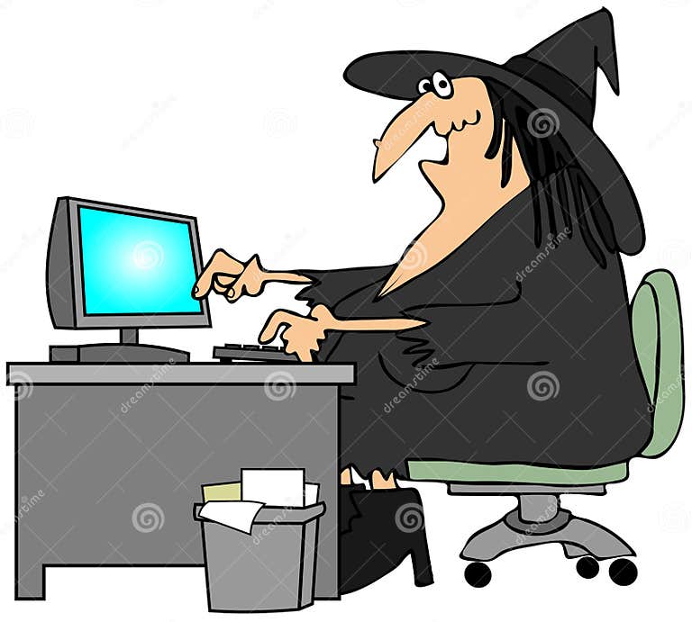 Office witch stock illustration. Illustration of halloween - 26556914