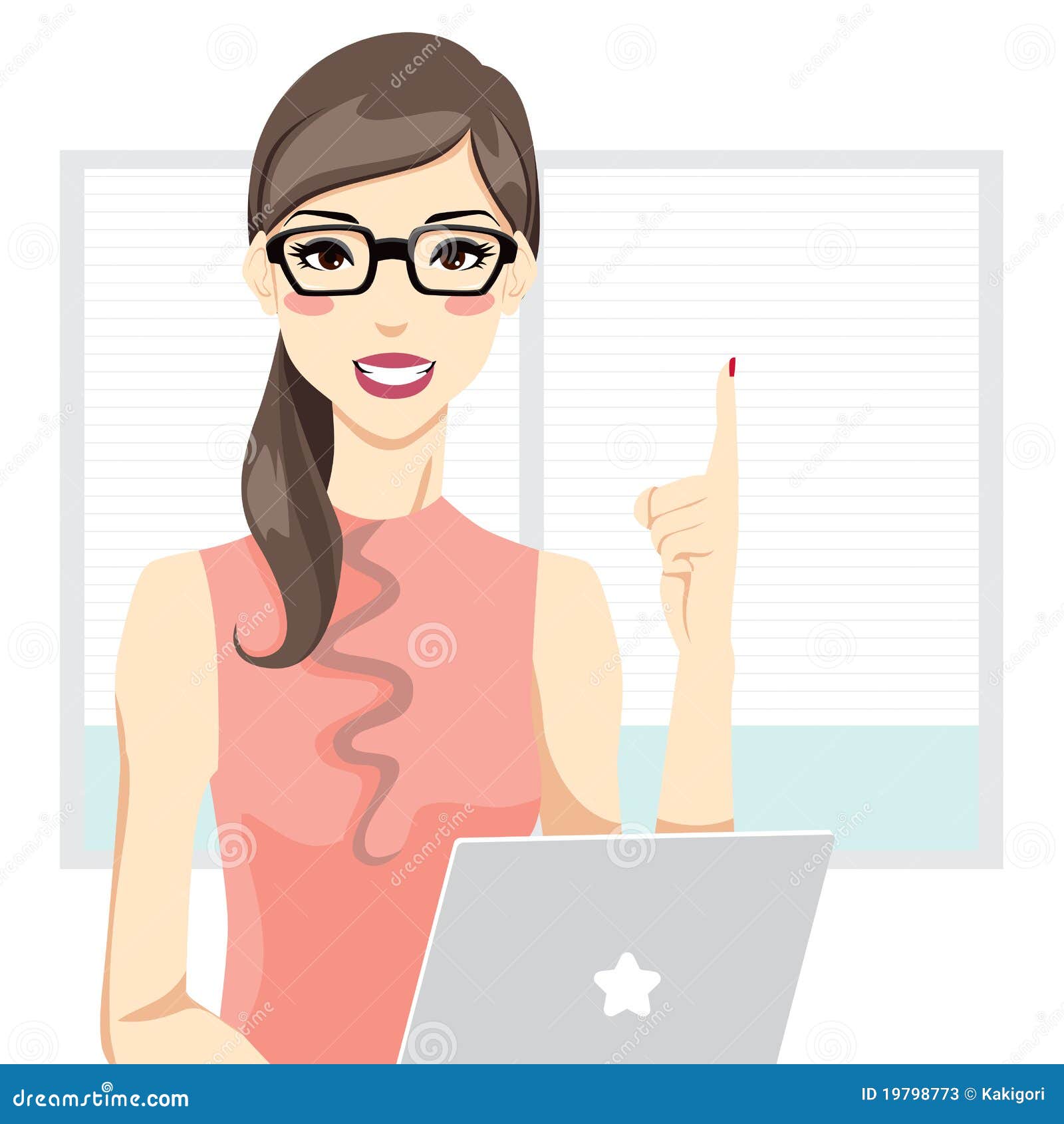 Office Woman stock vector. Illustration of pretty, positive - 19798773