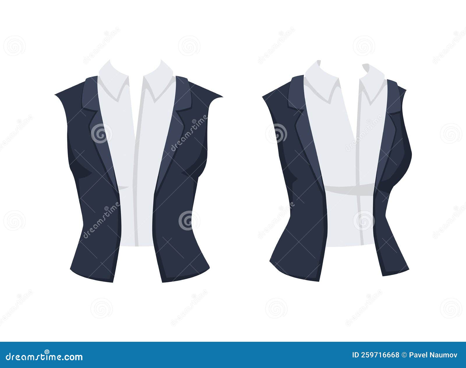Office Woman Upper Body As Constructor and Creation Vector Set Stock ...