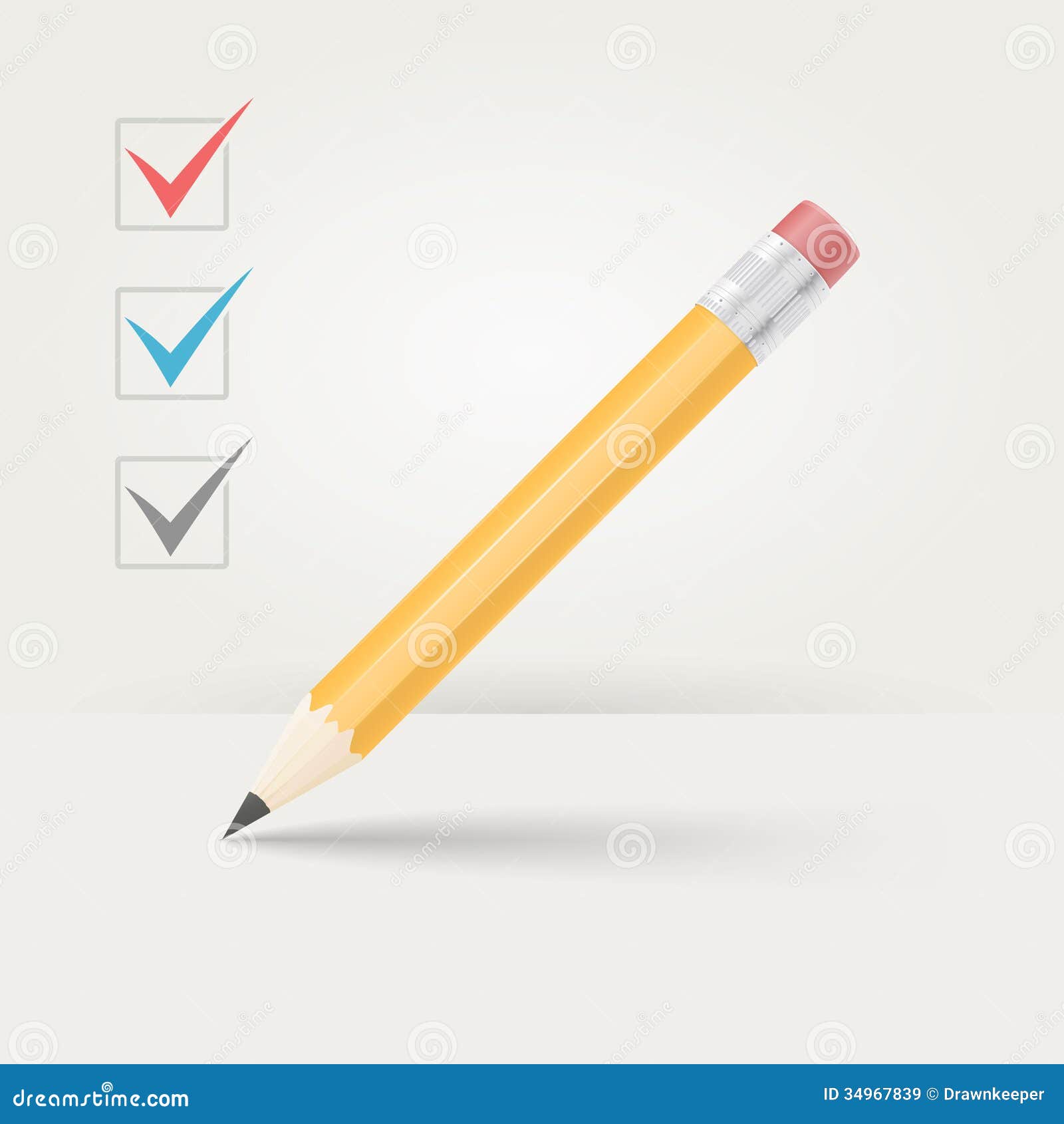 Office wooden pencil stock vector. Illustration of office - 34967839