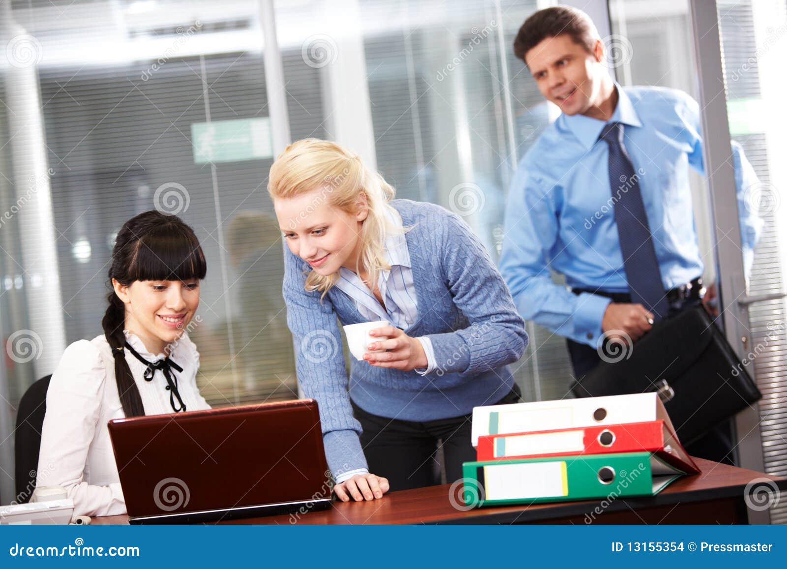 Office work stock photo. Image of interested, group, attention - 13155354