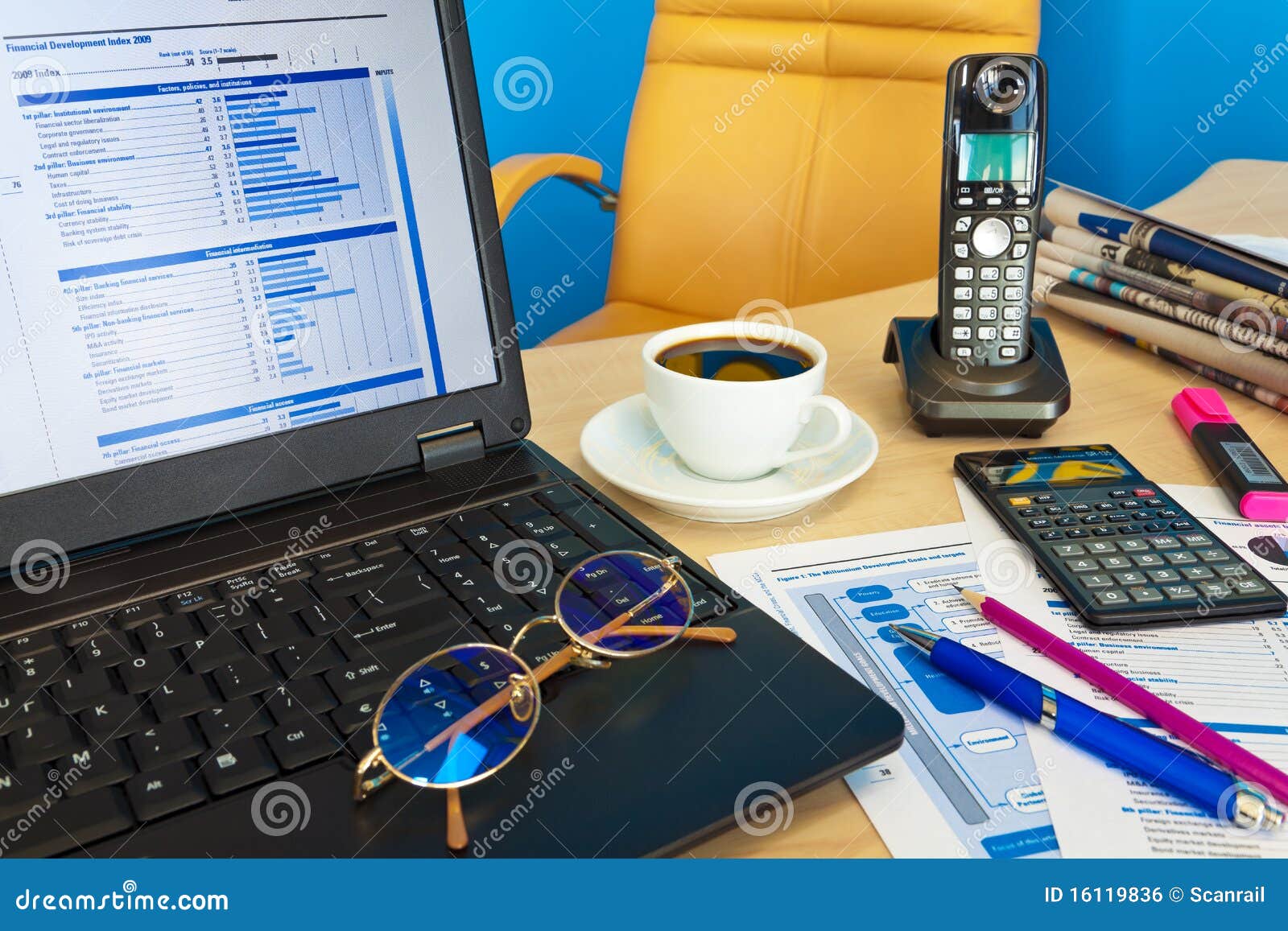 Office work stock photo. Image of paperwork, interior - 16119836