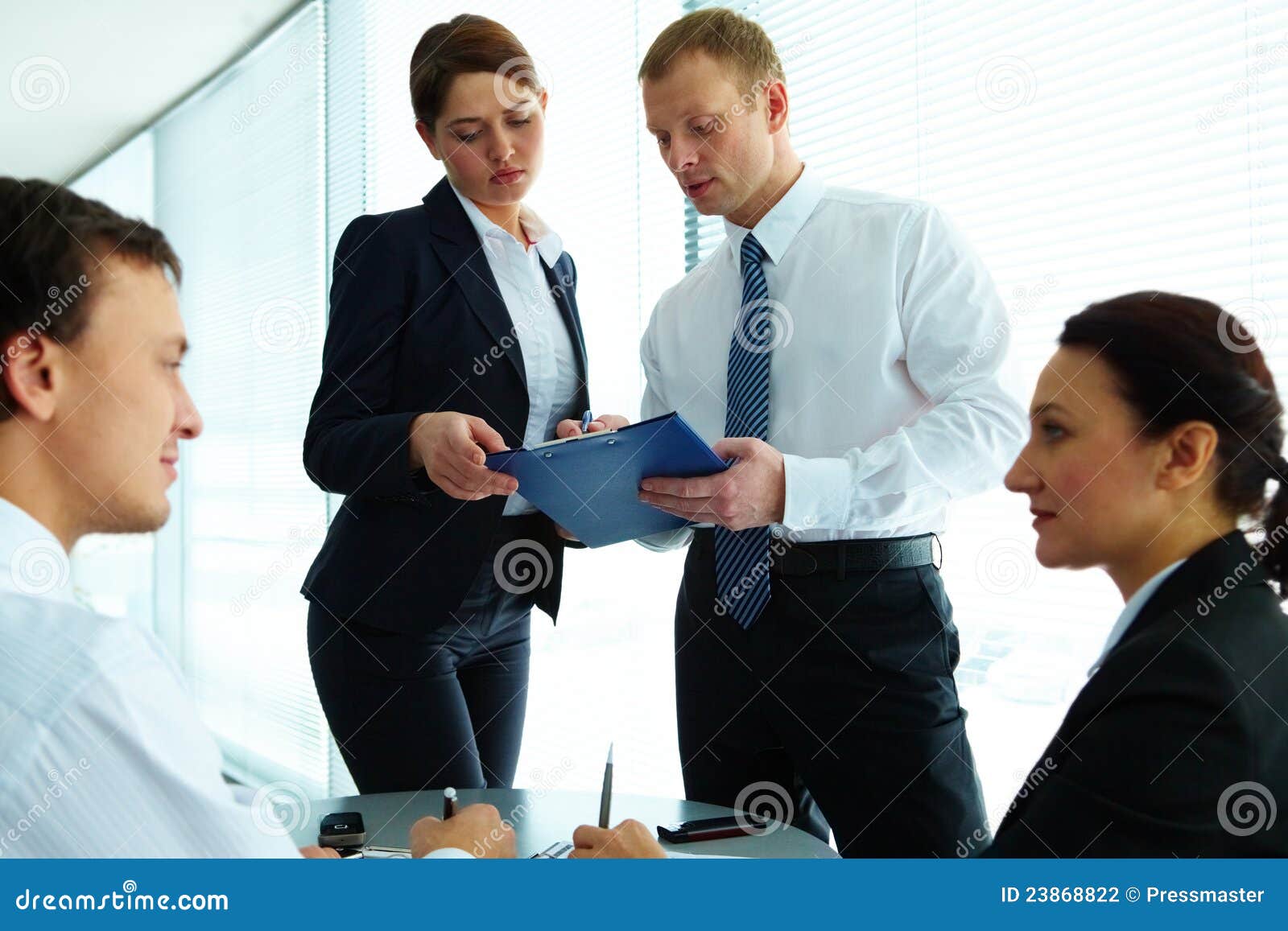 Office work stock photo. Image of explaining, idea, businessperson ...