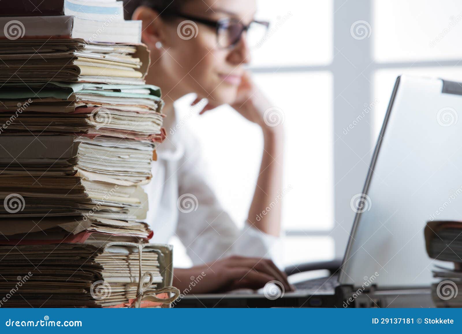 Office work stock image. Image of documents, desk, close - 29137181