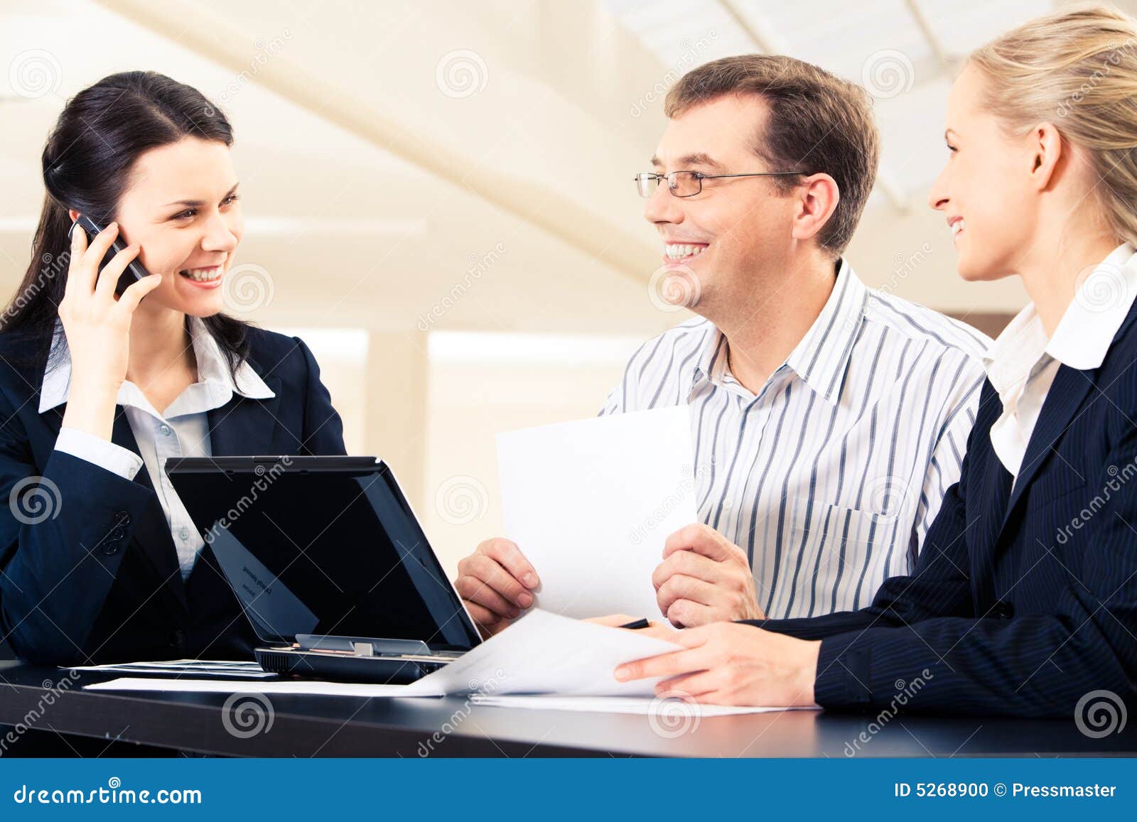 Office work stock photo. Image of business, partners, businesspeople ...