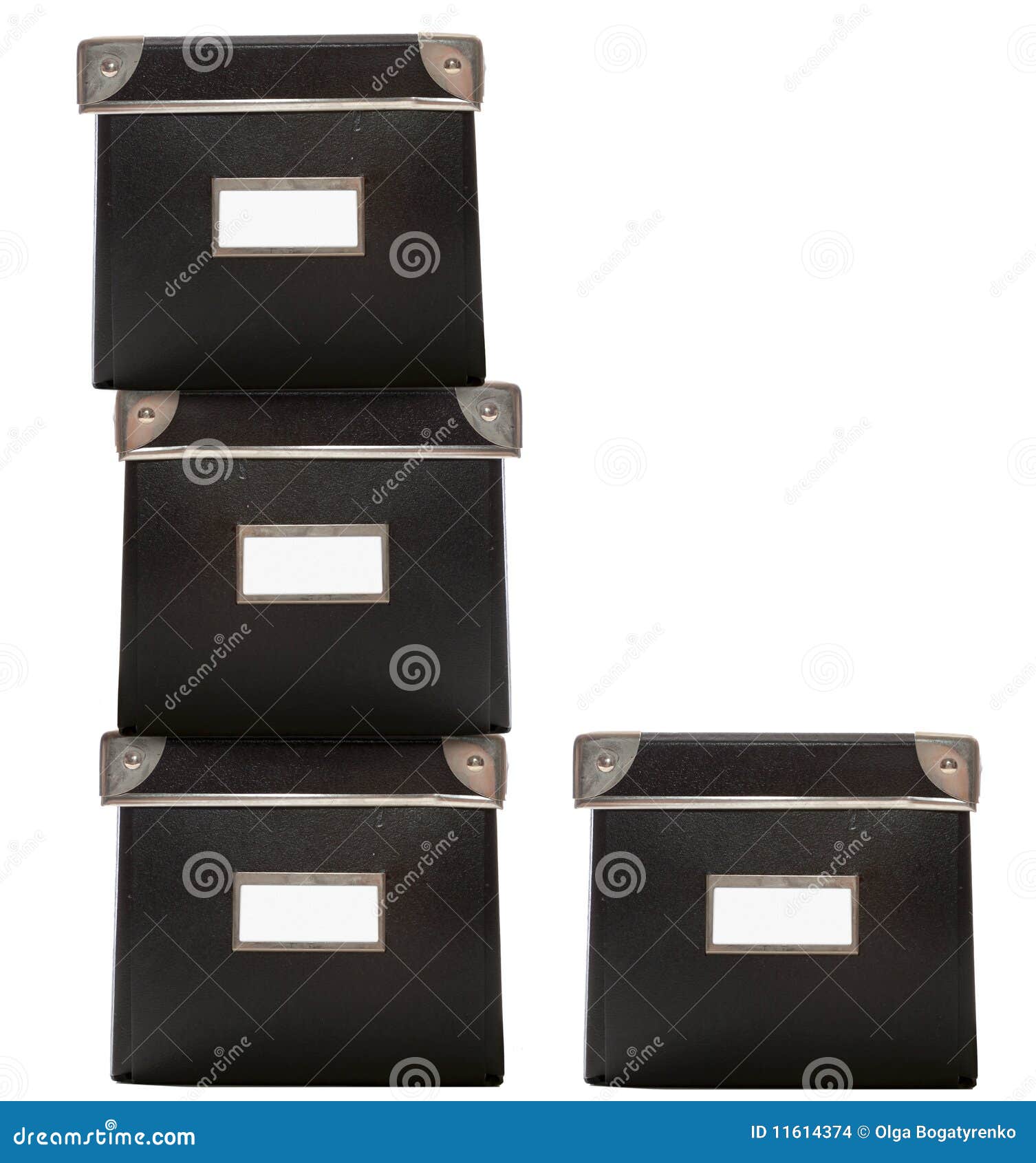 Office Work: Boxes with Labels Stock Photo - Image of boxes, office ...