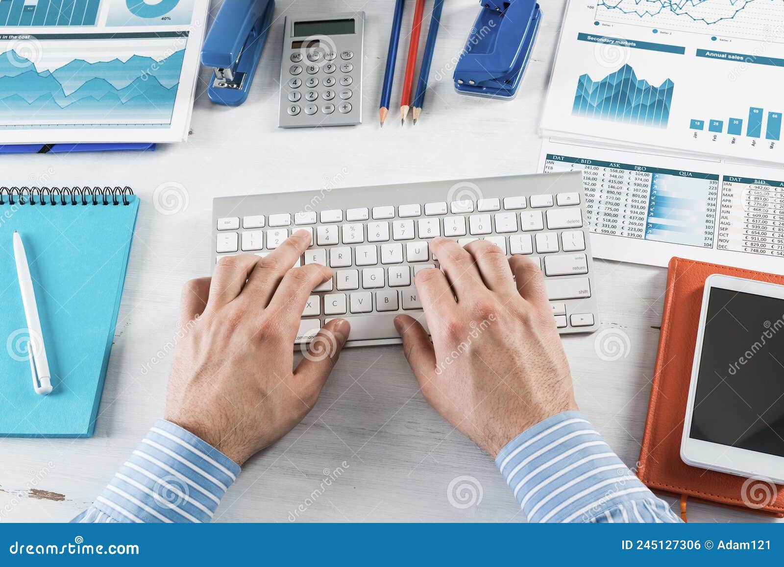 Office Work at the Computer Stock Photo - Image of commerce ...