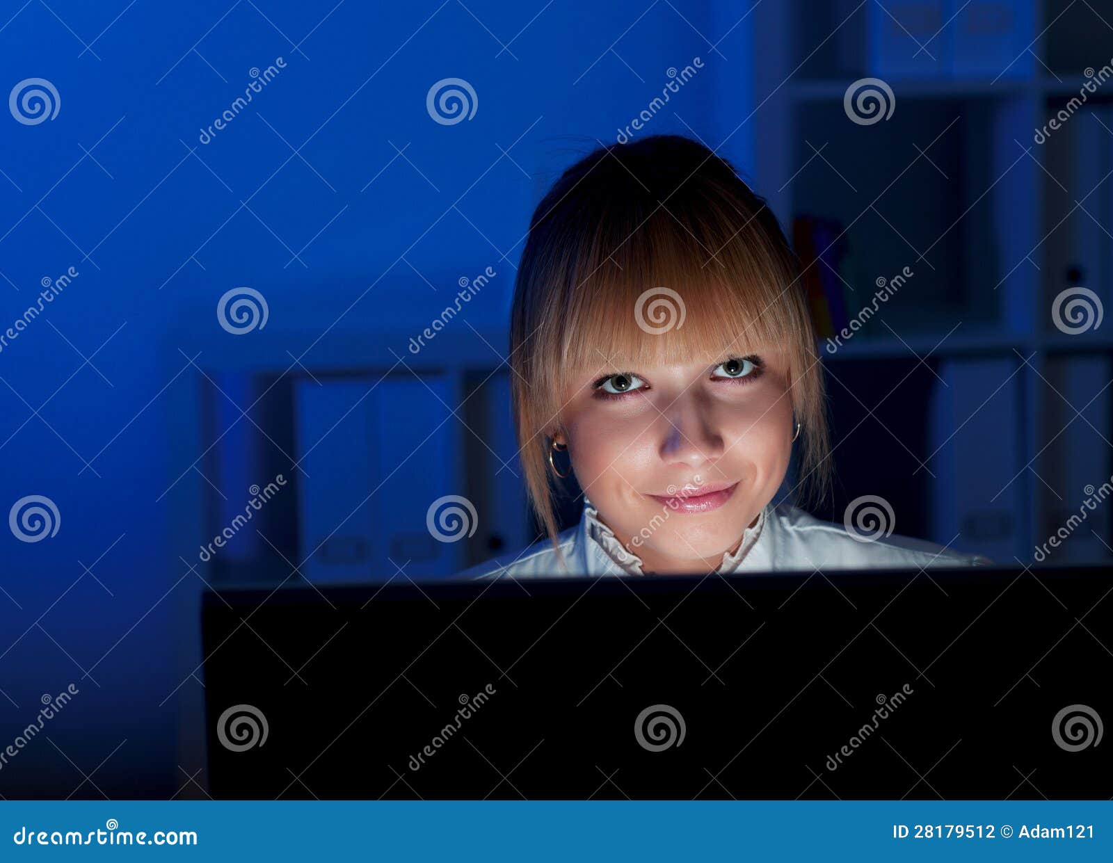 Office work at night stock photo. Image of overtime, beautiful - 28179512
