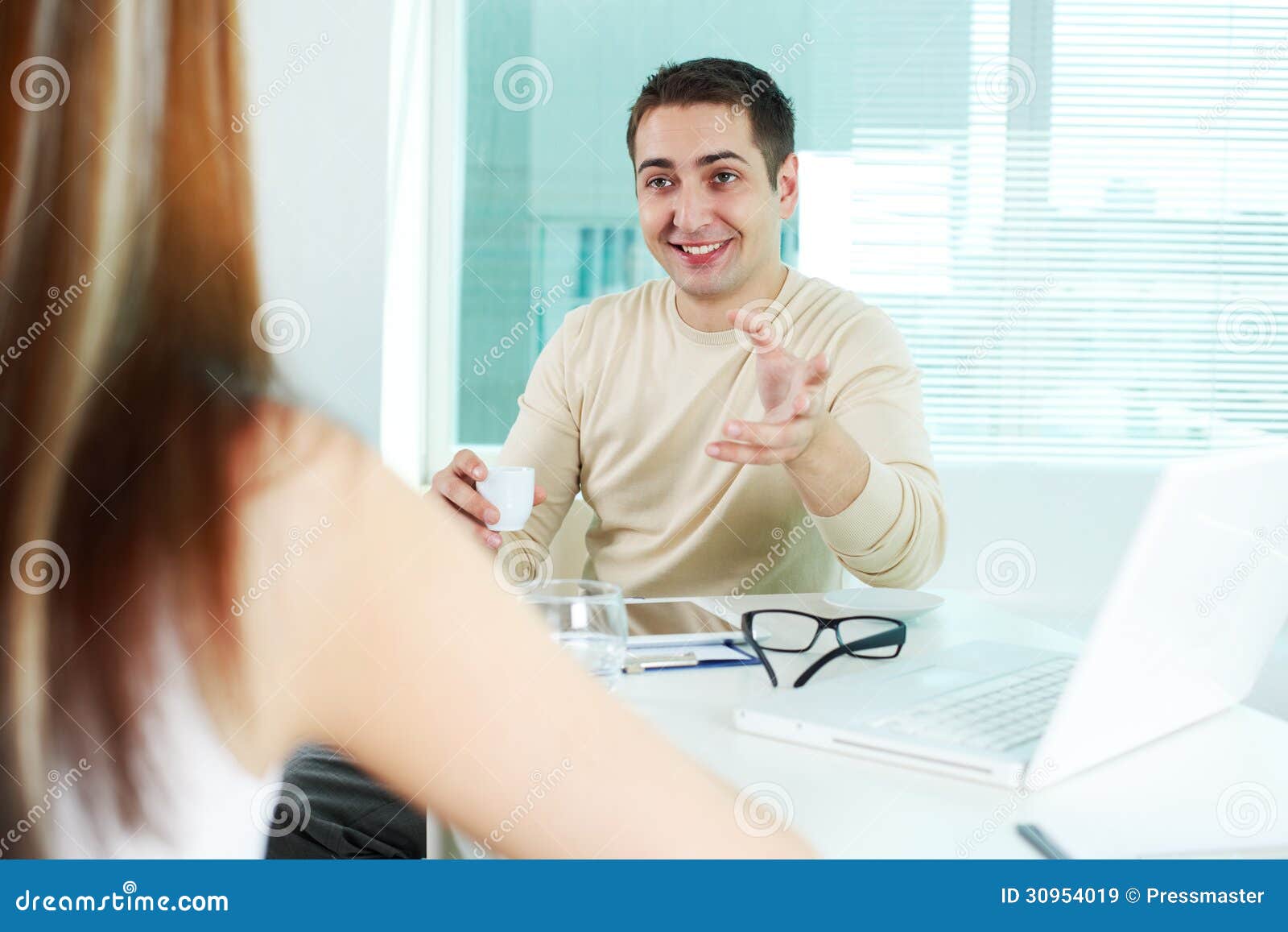 Office work stock image. Image of boss, explaining, chatting - 30954019