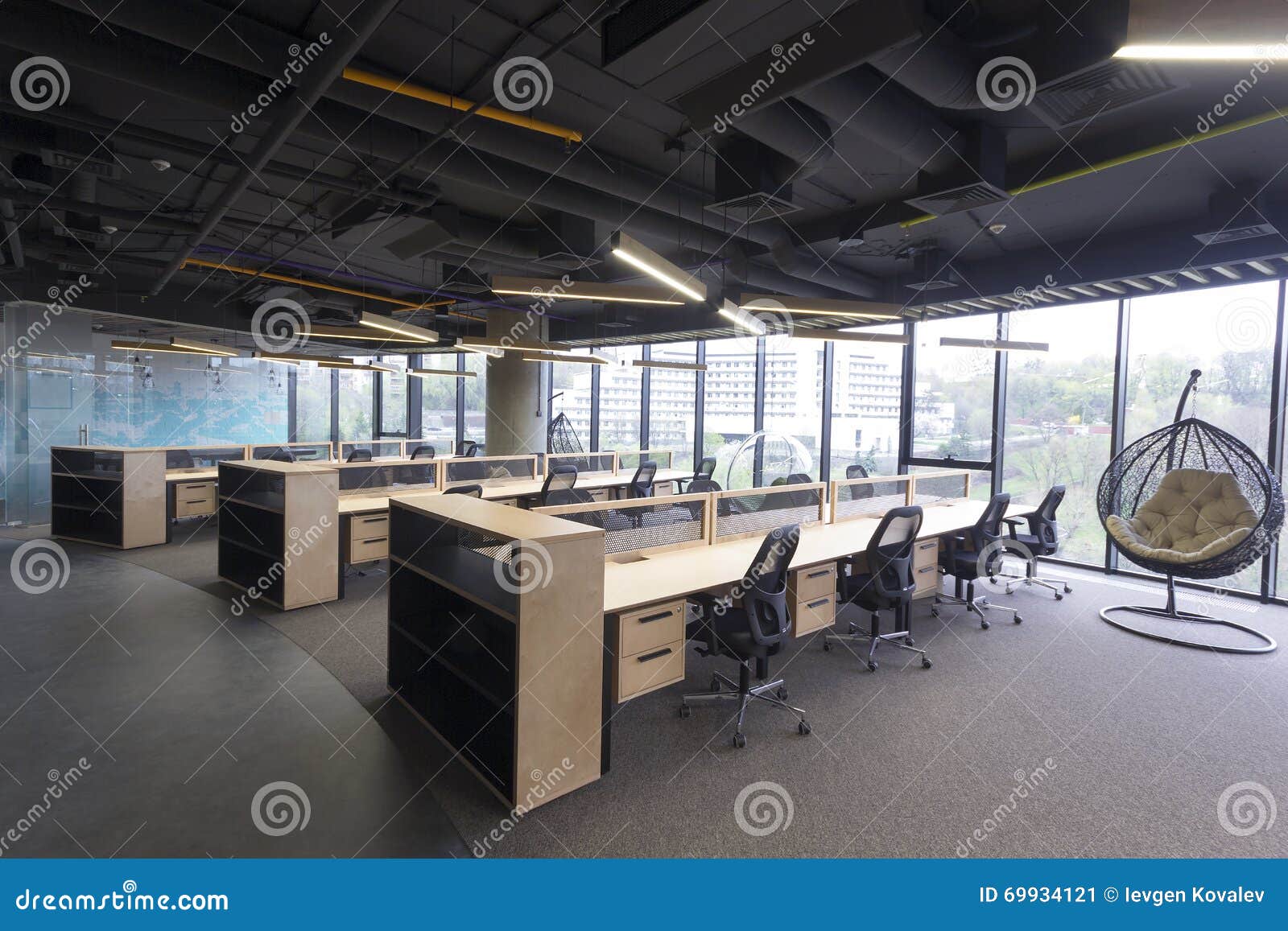 Office work place stock image. Image of contemporary - 69934121