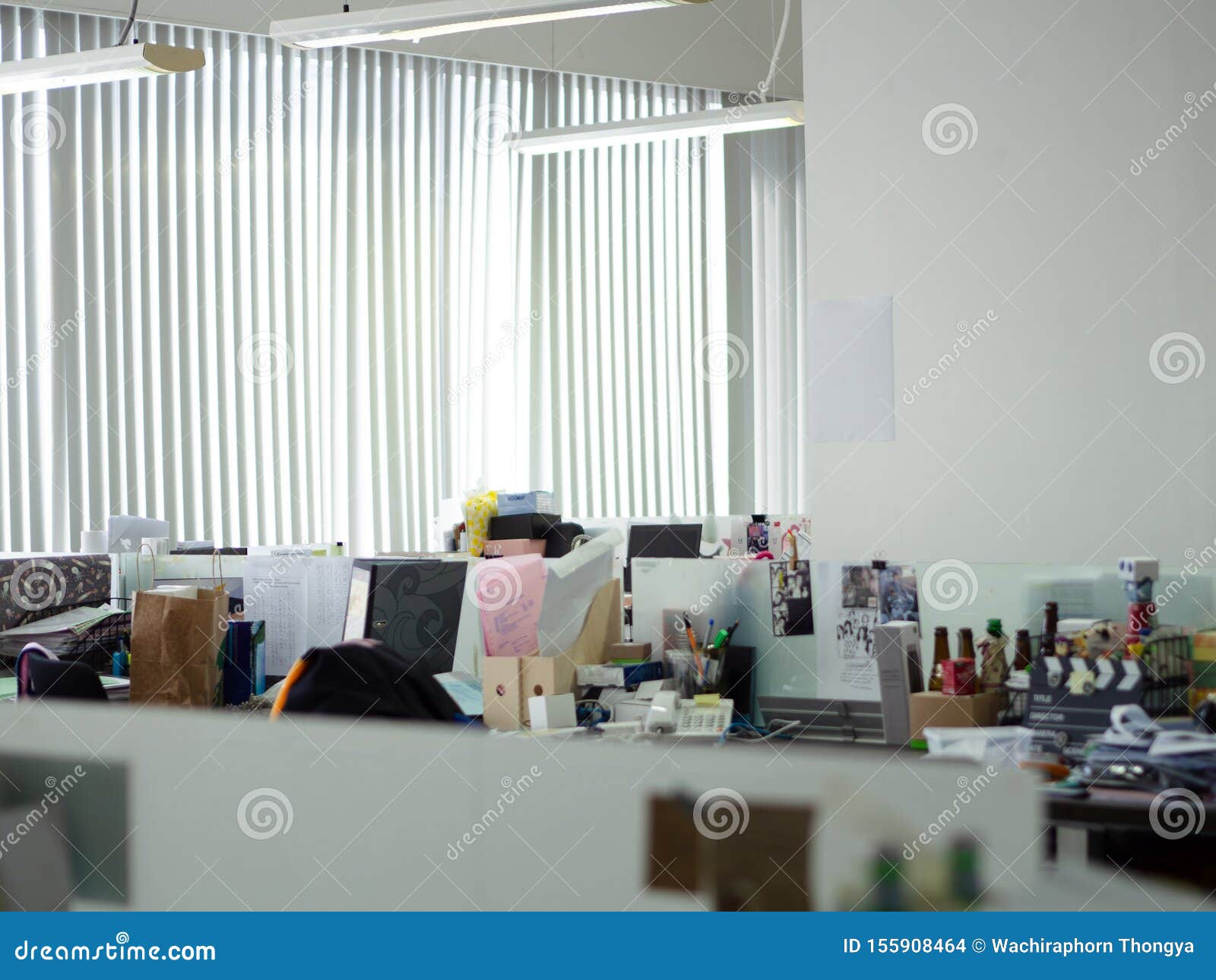 Office Work Place , Office Clutter Stock Photo - Image of computer ...