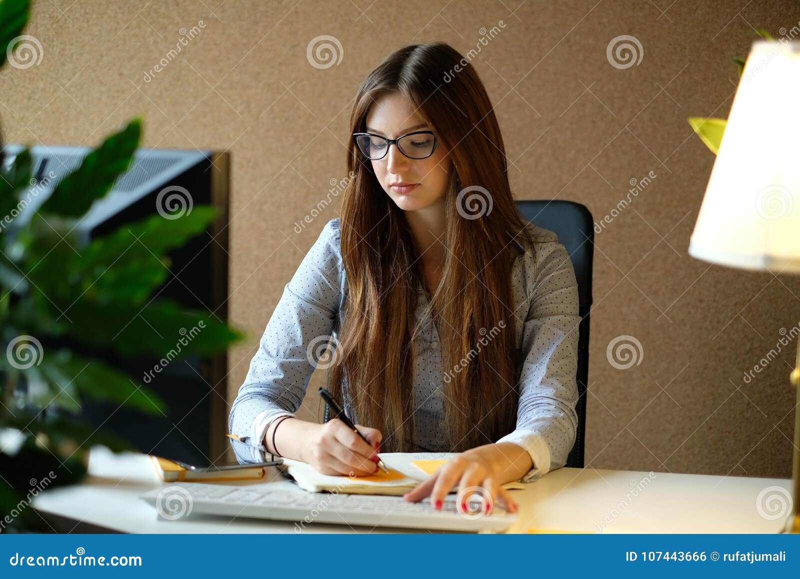 Office work stock photo. Image of office, routine, interior - 107443666