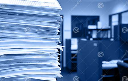 Office Work - Selective Focus Stock Photo - Image of blue, files: 2741670