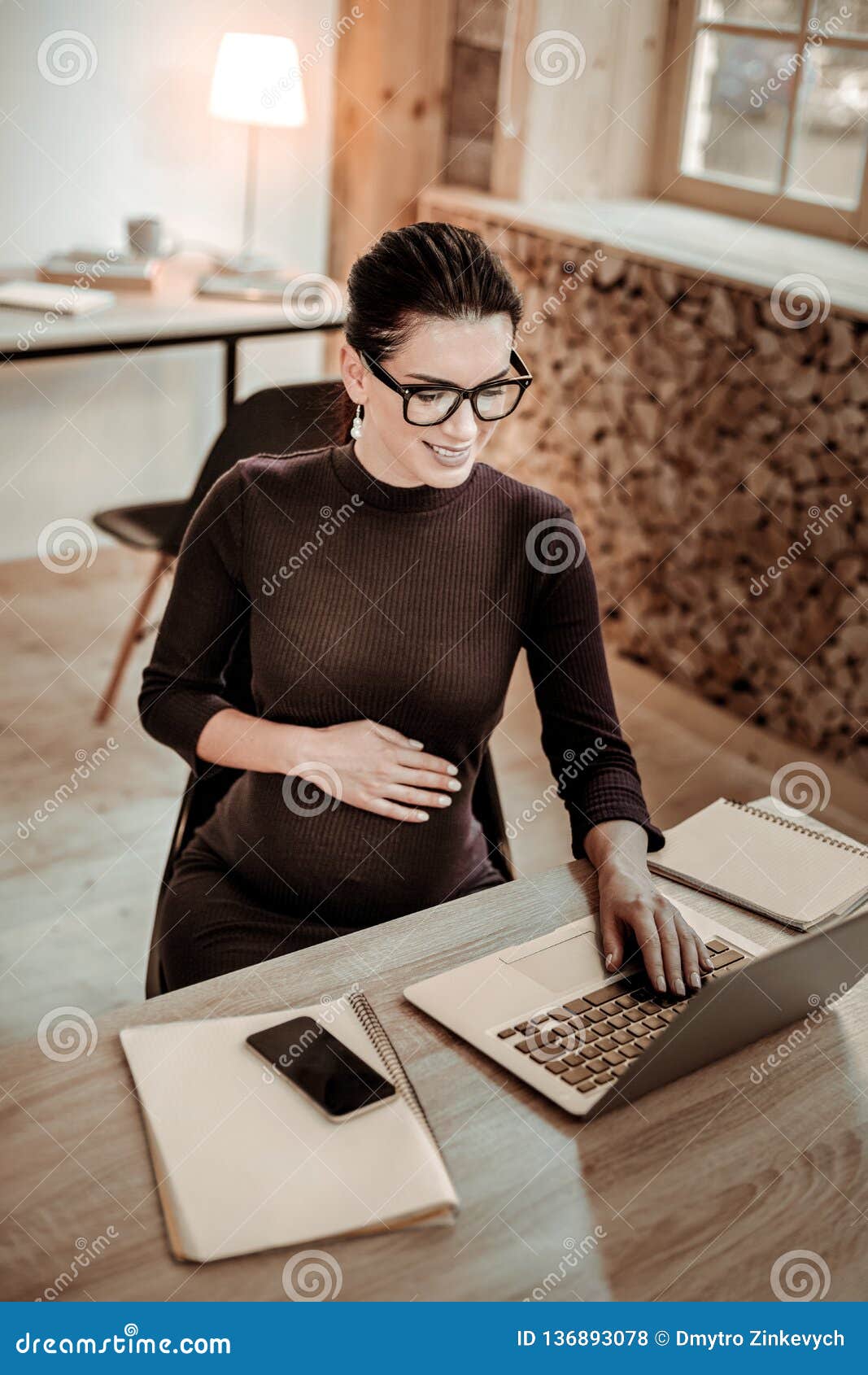 Smart Professional Woman Using Laptop in the Office Stock Photo - Image ...