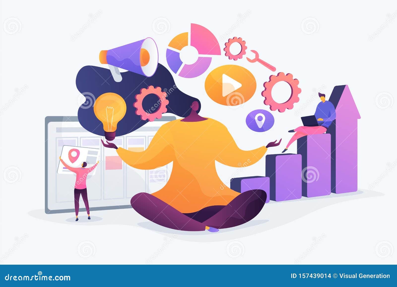 Self Management Concept Vector Illustration Stock Vector - Illustration ... Self Management Concept Vector Illustration Stock Vector - Illustration ...