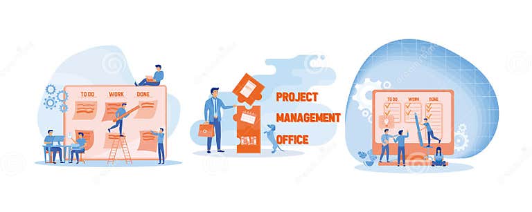 Office Work and Time Management. Project Management Office Acronym ...