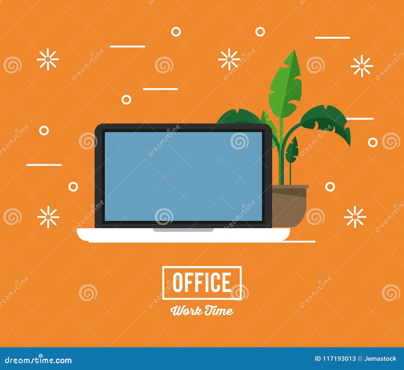 Office work time stock vector. Illustration of object - 117193013