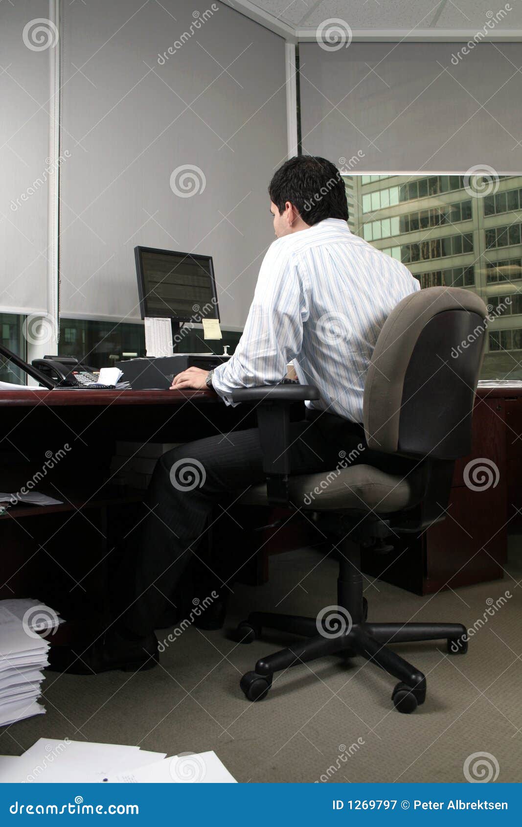 Office worker stock image. Image of hard, online, technology - 1269797
