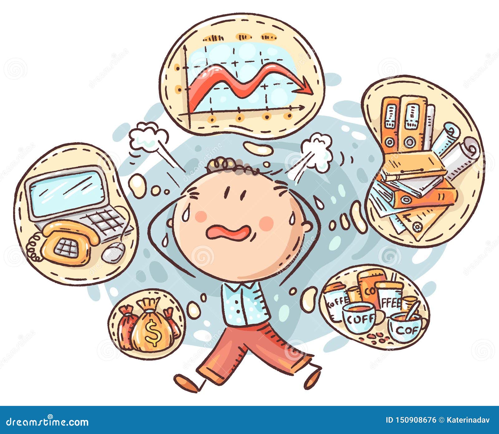 Office Worker or Accountant in Stress because of the Deadlines and Too ...