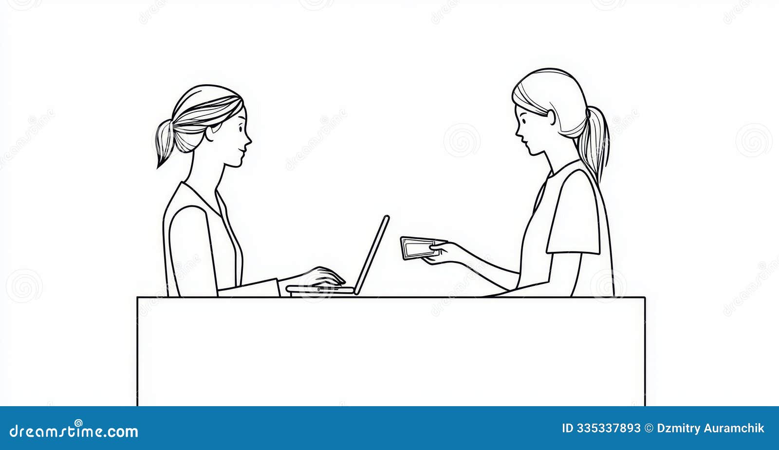 An Office Worker and an Assistant are Drawing Continuously on Their ...