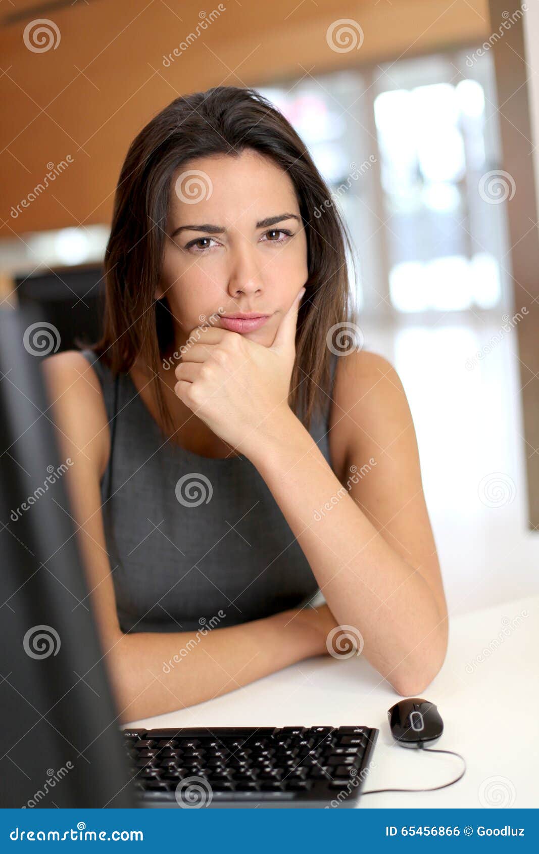 Office worker being upset stock photo. Image of secretary - 65456866